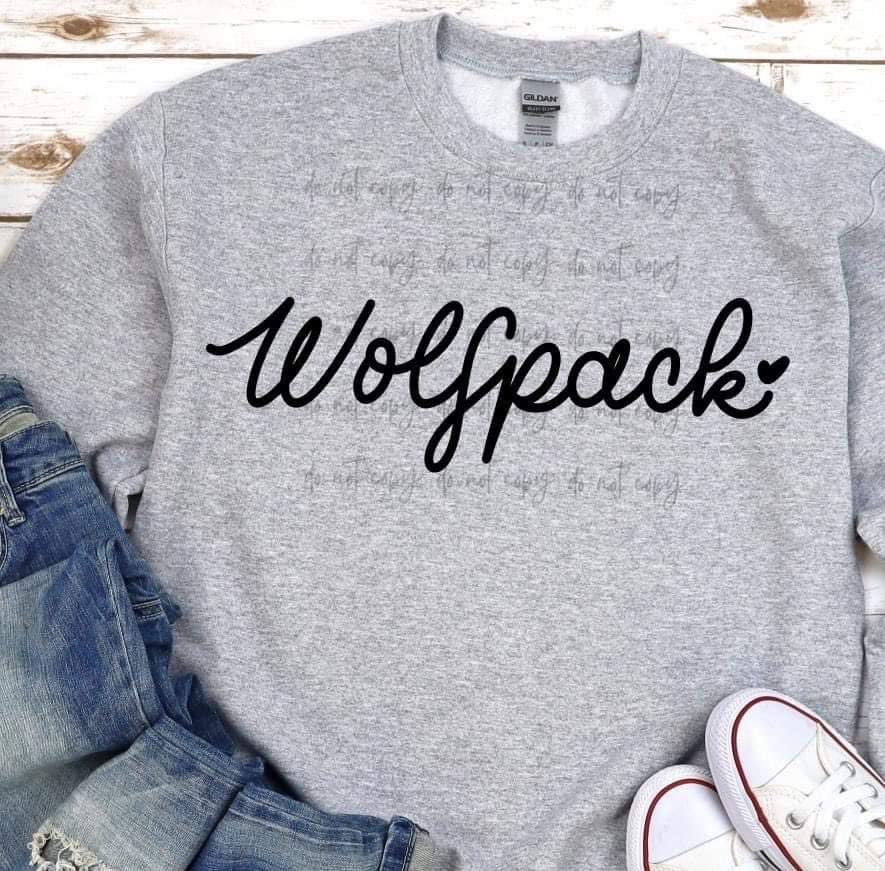 Hand Lettered Wolfpack TRANSFER – Sassy Sublimation & Screen Prints