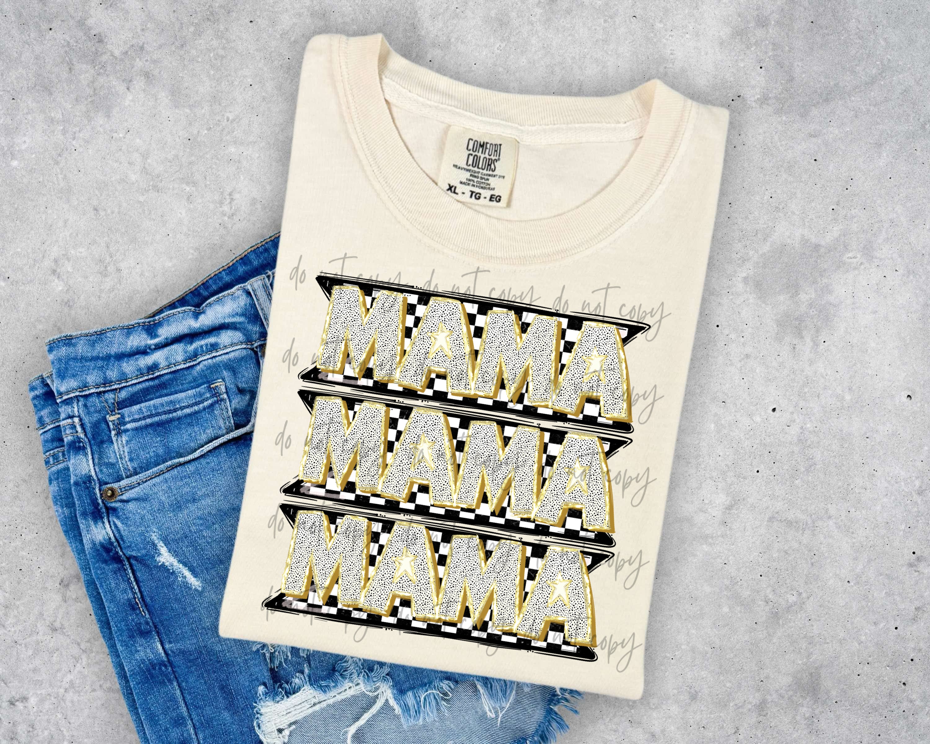 Mama Stack Dotted Checker TRANSFER JBD APR 25 – Sassy Sublimation ...