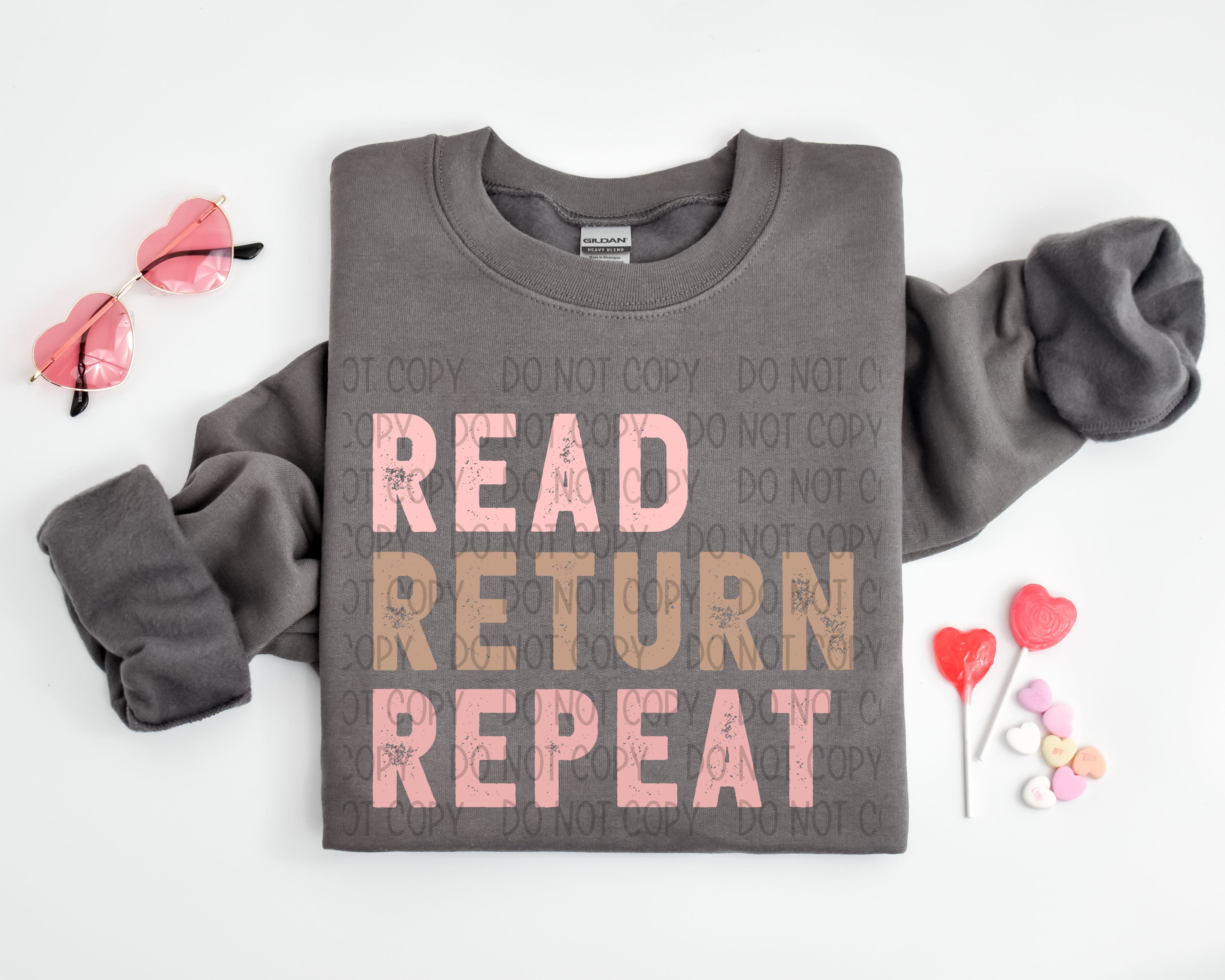 Read Return Repeat TRANSFER – Sassy Sublimation & Screen Prints