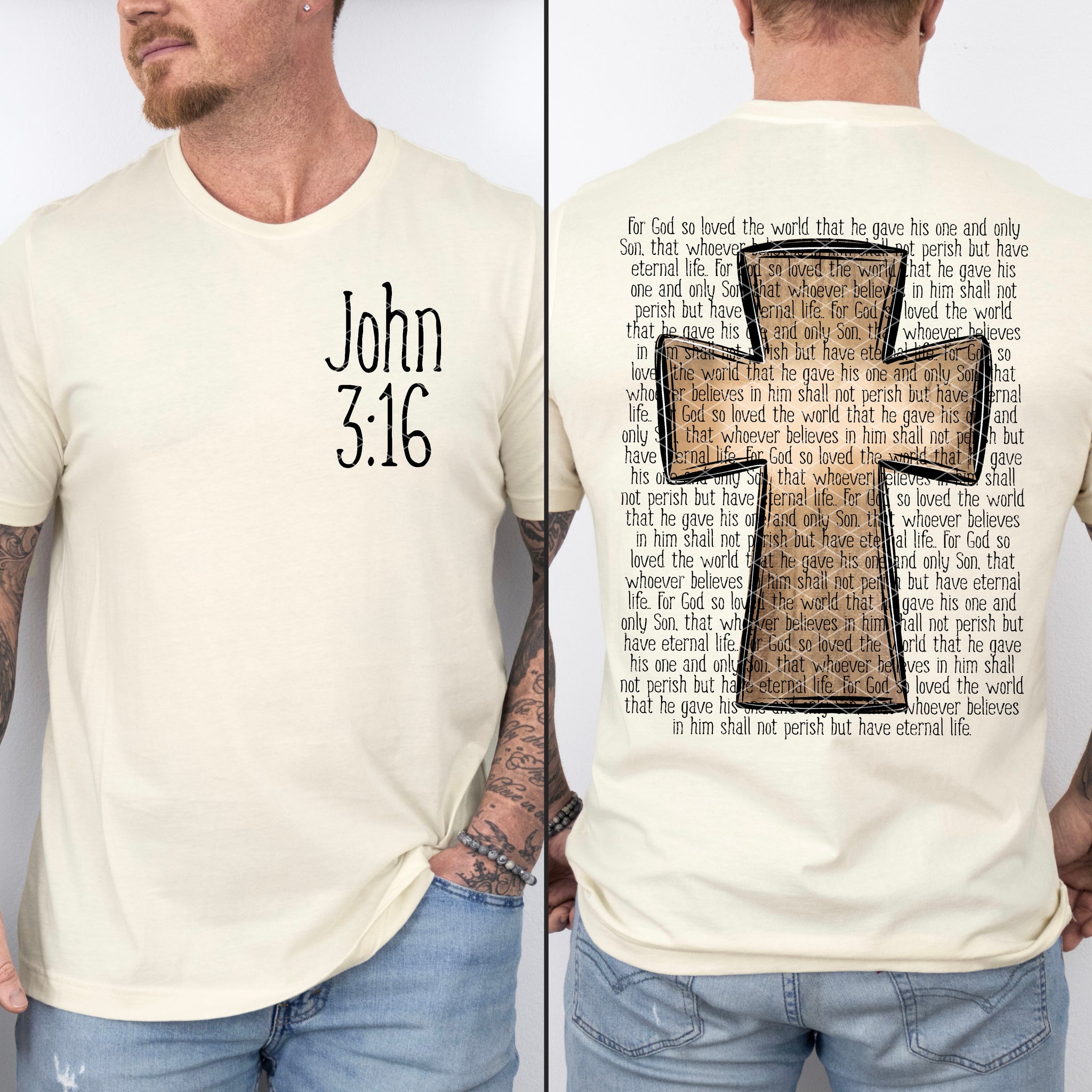 John 3 16 Script Cross COLOR DROPDOWN With POCKET TRANSFER Snarky Fait ...