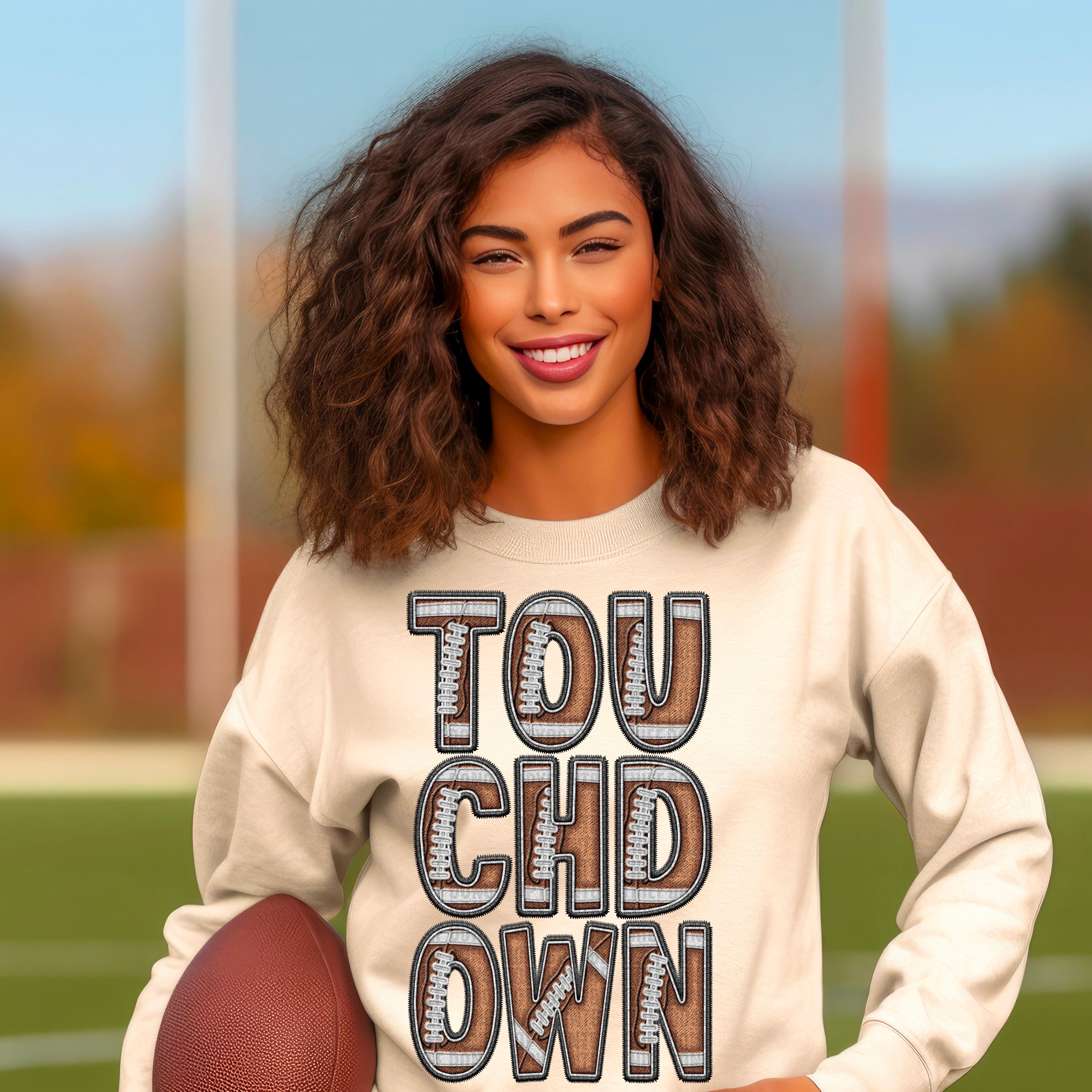 Touchdown Football Letters TRANSFER – Sassy Sublimation & Screen Prints