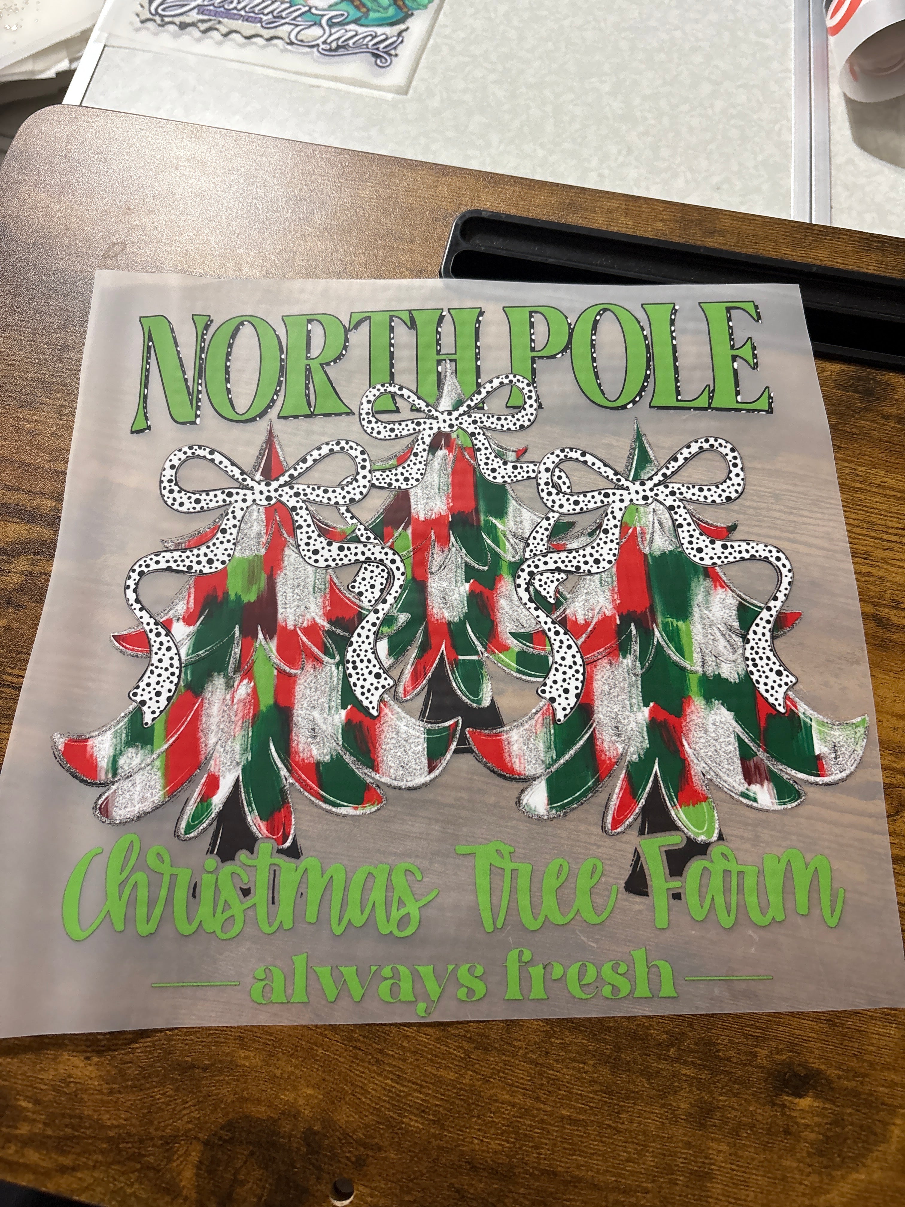 North Pole Christmas Tree Farm RTS DTF TRANSFER – Sassy Sublimation ...