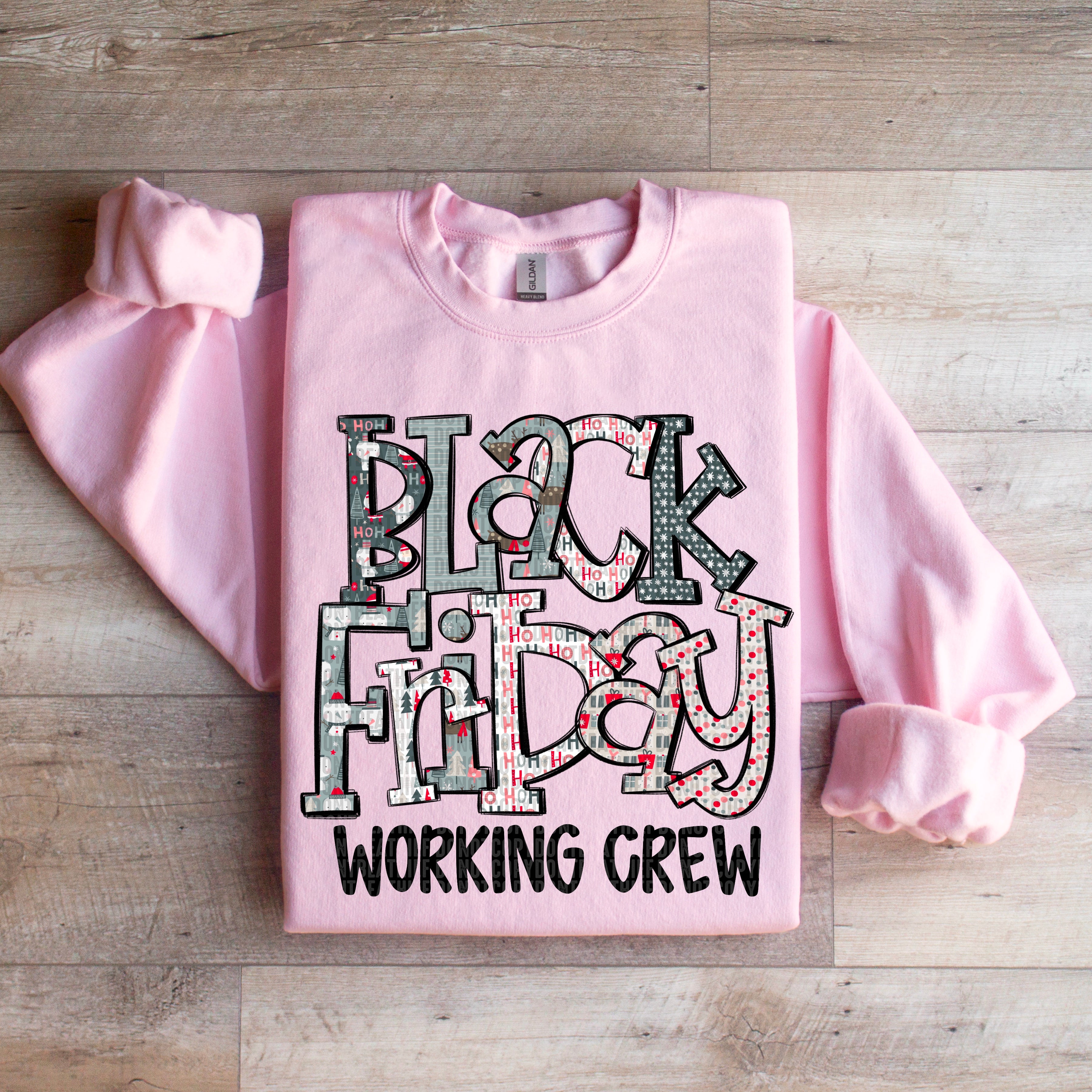 Black Friday Working Crew Multi Color TRANSFER SDD – Sassy Sublimation ...