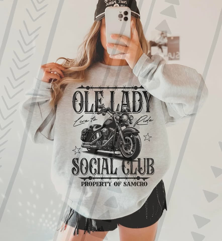 Ole Lady Social Club TRANSFER TGG MAR – Sassy Sublimation & Screen Prints