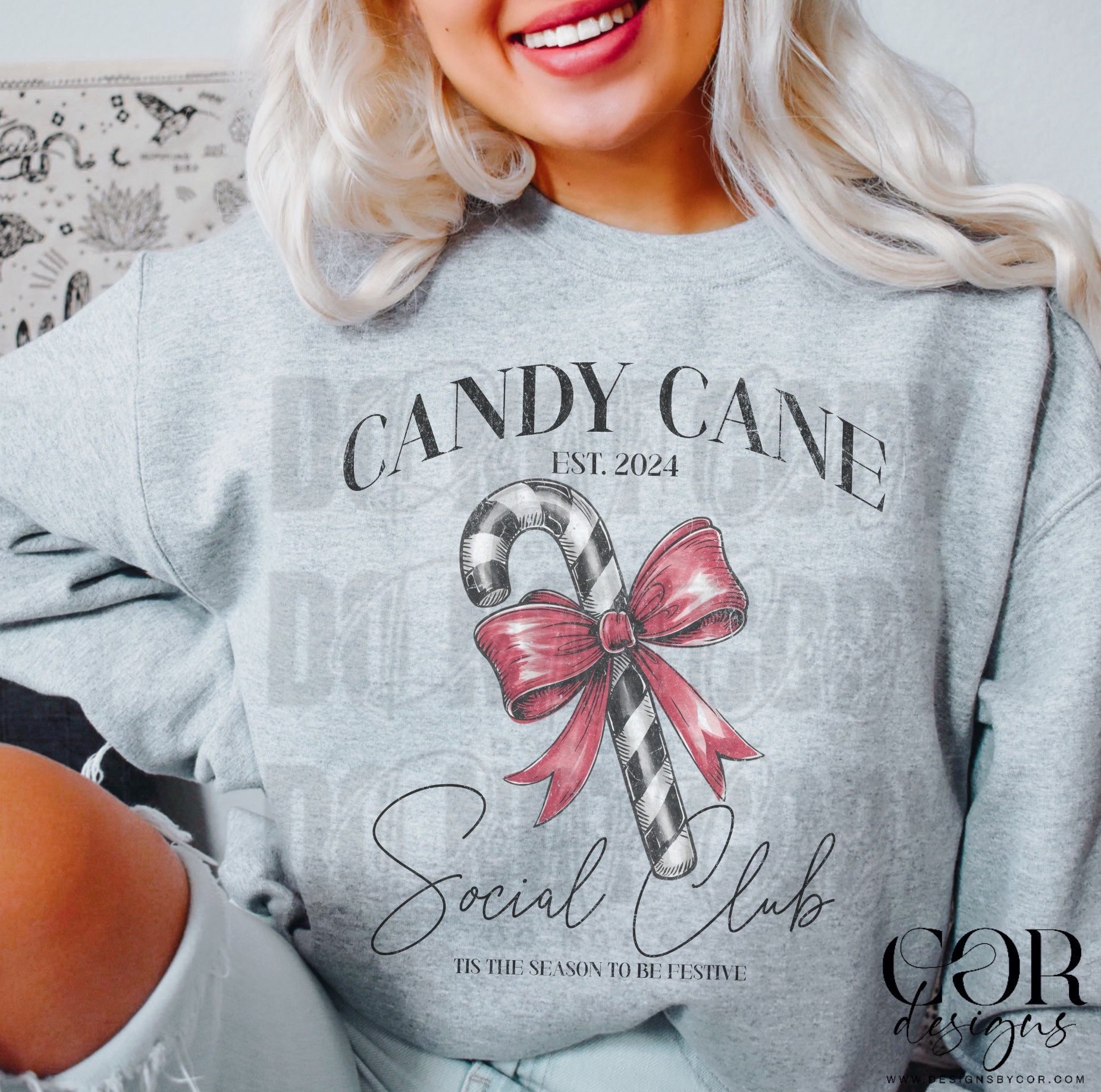 Candy Cane Social Club TRANSFER COR – Sassy Sublimation & Screen Prints