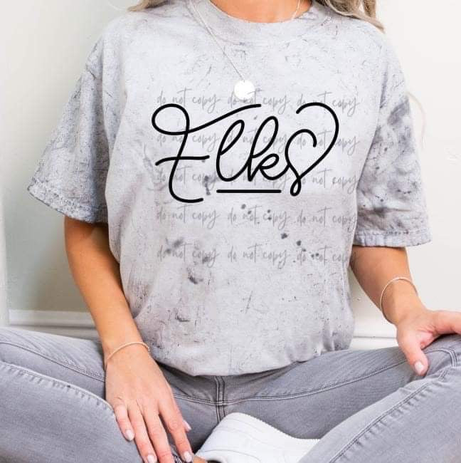 Hand Lettered Elks TRANSFER – Sassy Sublimation & Screen Prints