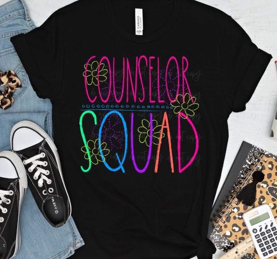 Counselor Squad Chalkboard TRANSFER – Sassy Sublimation & Screen Prints