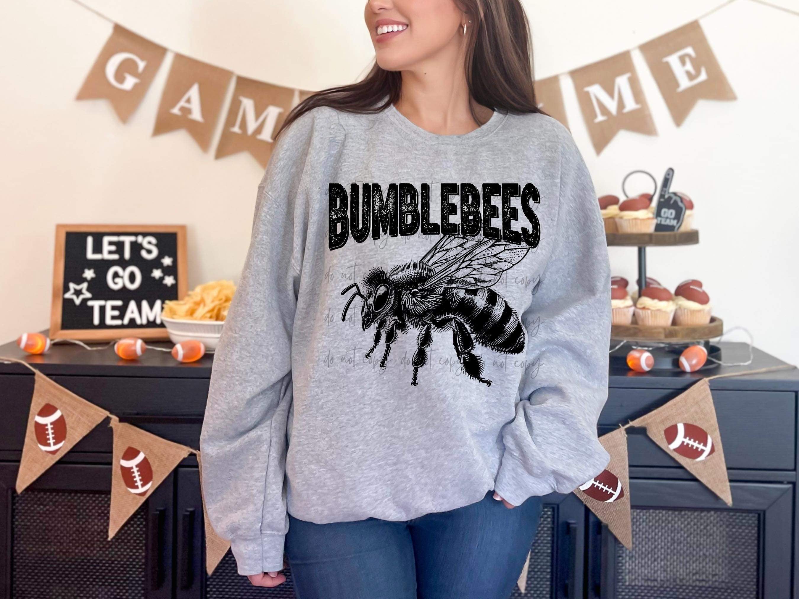 Bumblebees BW Mascot TRANSFER – Sassy Sublimation & Screen Prints