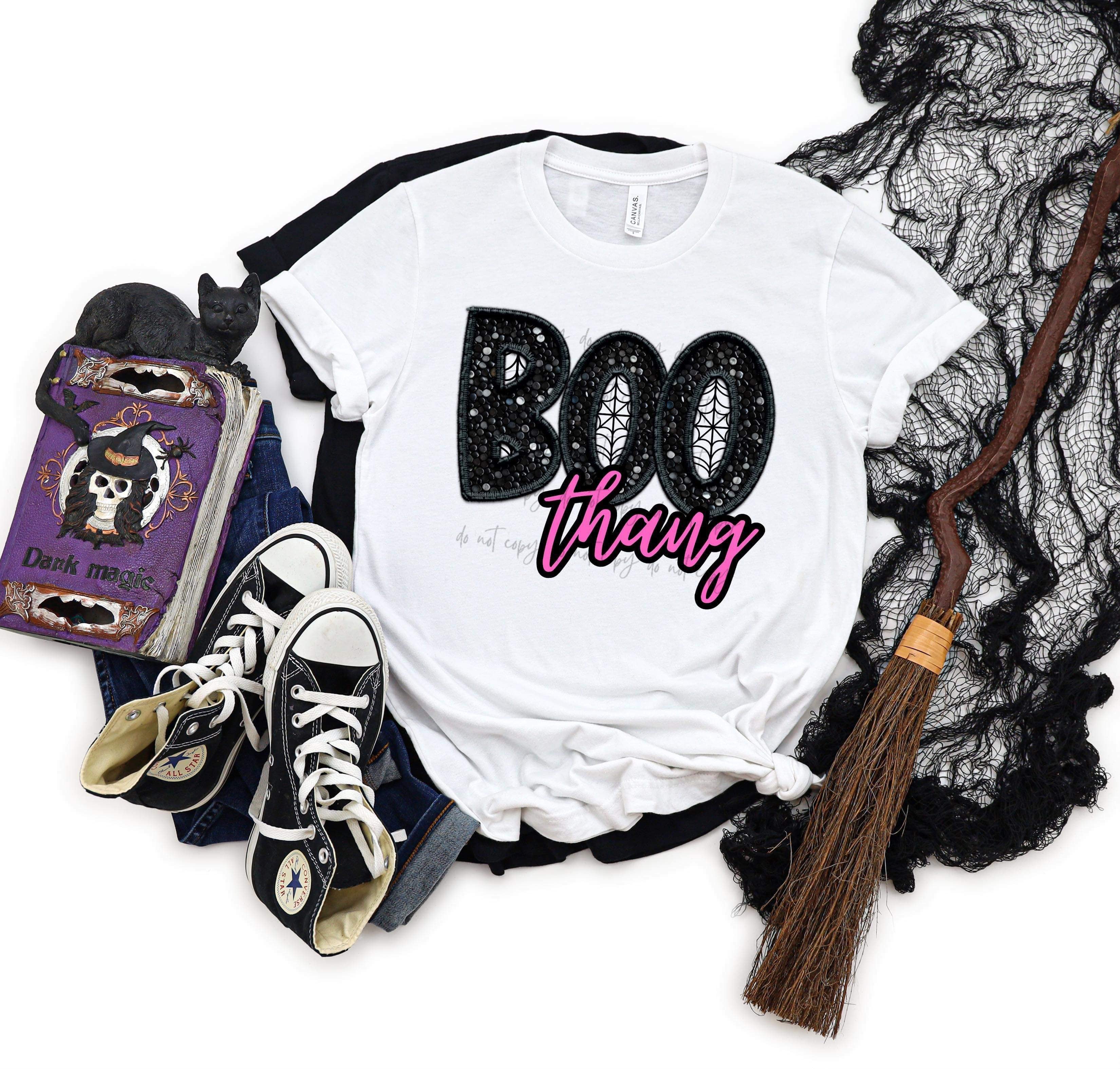 Boo Thang Faux Sequin TRANSFER – Sassy Sublimation & Screen Prints