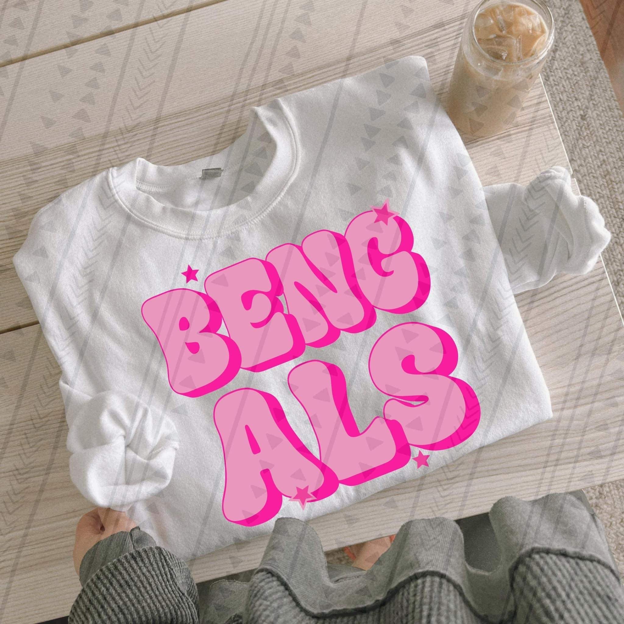 Pink Star Retro Bengals TRANSFER – Sassy Sublimation & Screen Prints