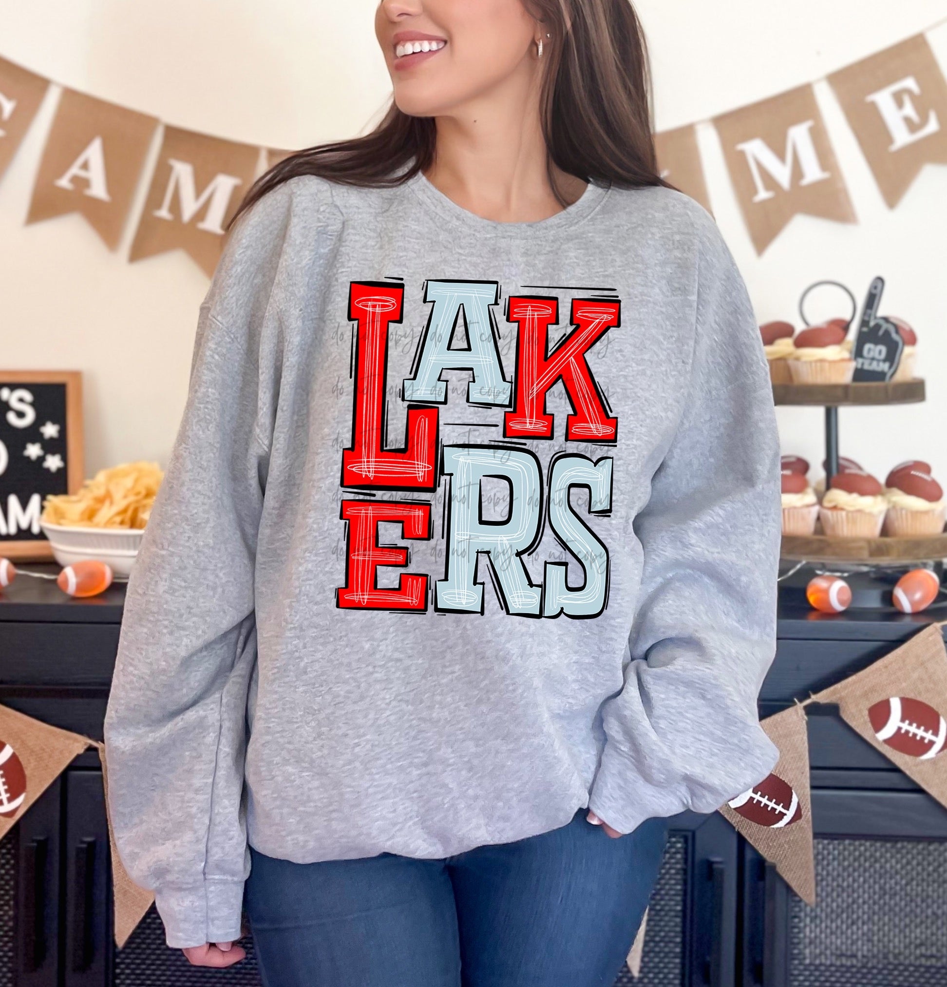 Lakers Red Columbia Blue Mascot TRANSFER – Sassy Sublimation & Screen ...