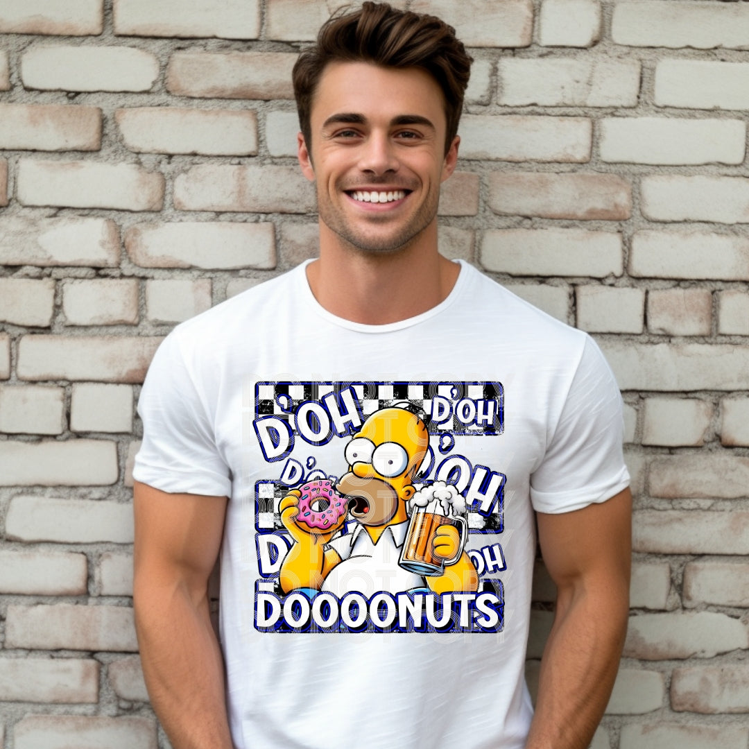 Doh Doh Dooonuts Sim_son TRANSFER – Sassy Sublimation & Screen Prints