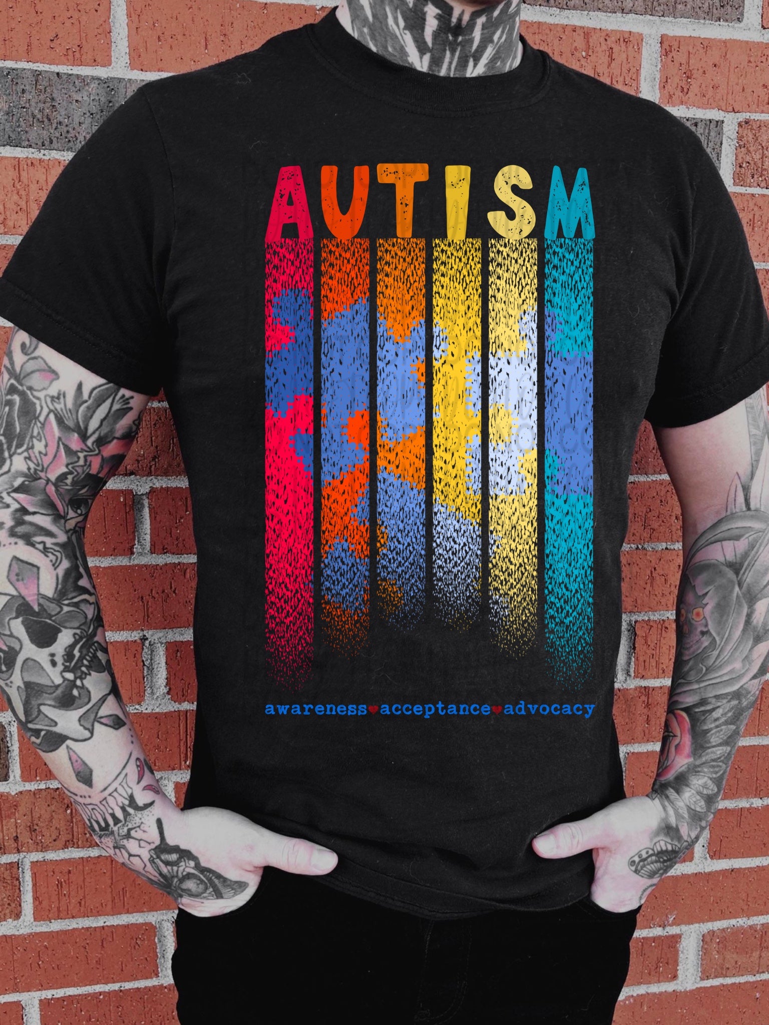 Autism Distressed Puzzle TRANSFER – Sassy Sublimation & Screen Prints