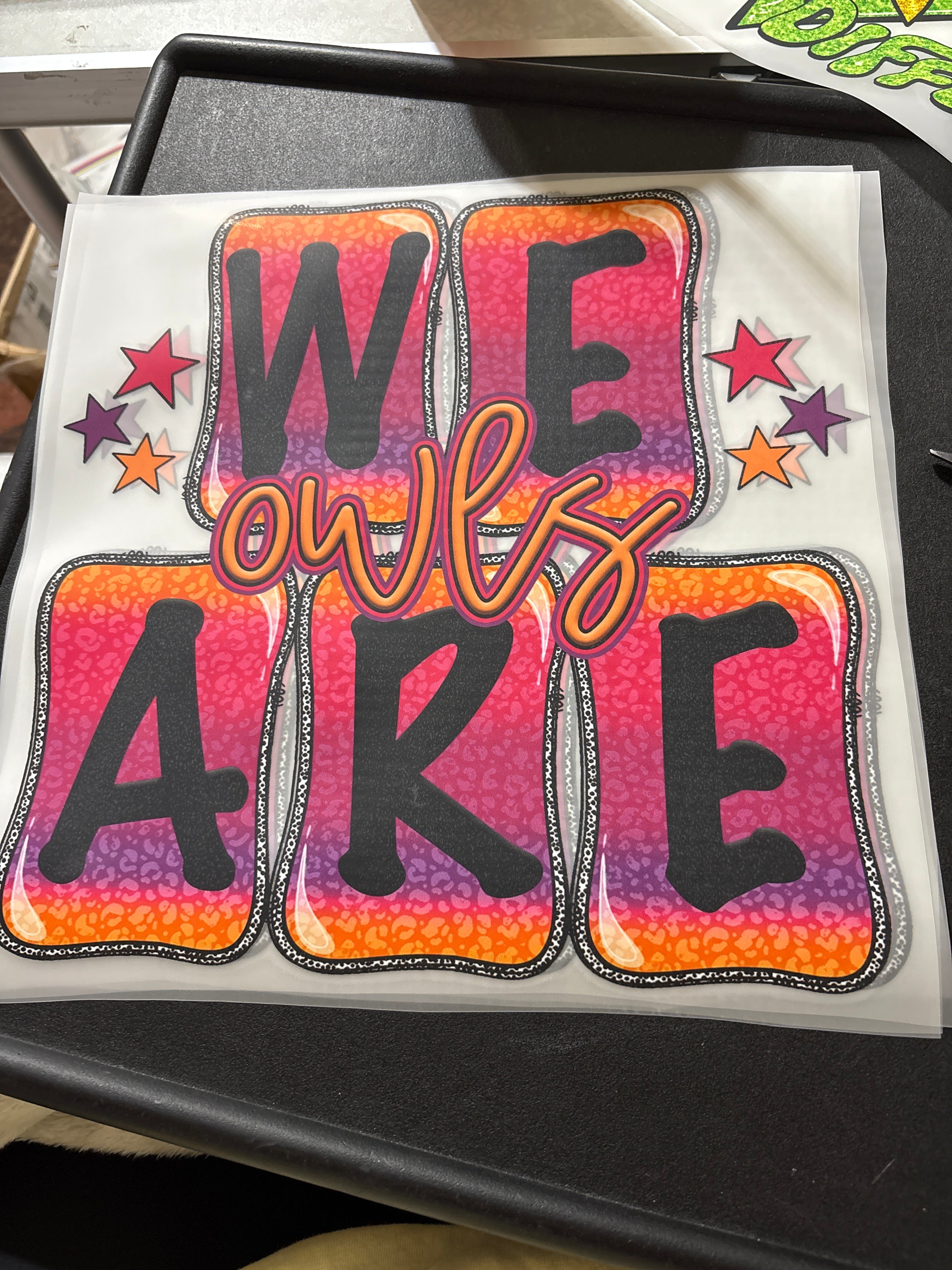 We Are Owls Pink Orange RTS DTF TRANSFER – Sassy Sublimation & Screen ...