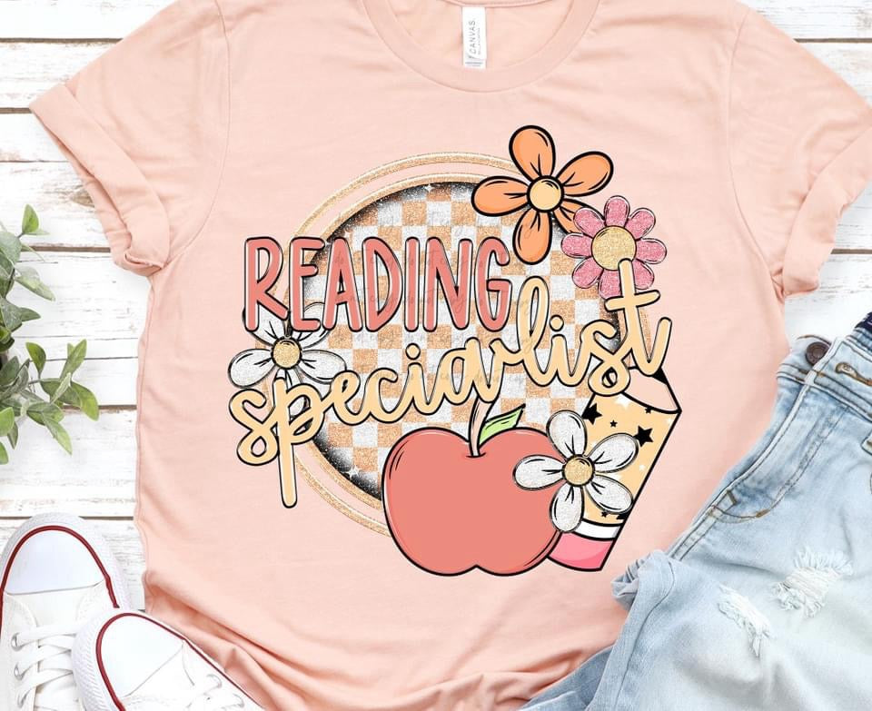 Happy Daisy Reading Specialist TRANSFER – Sassy Sublimation & Screen Prints