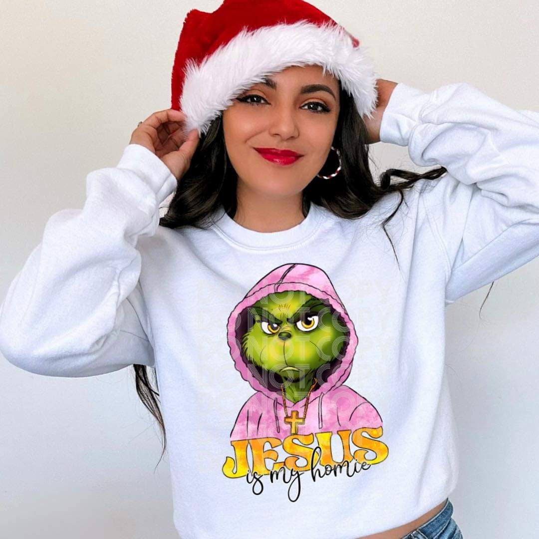 Jesus Is My Homie Green Guy Pink TRANSFER – Sassy Sublimation & Screen ...