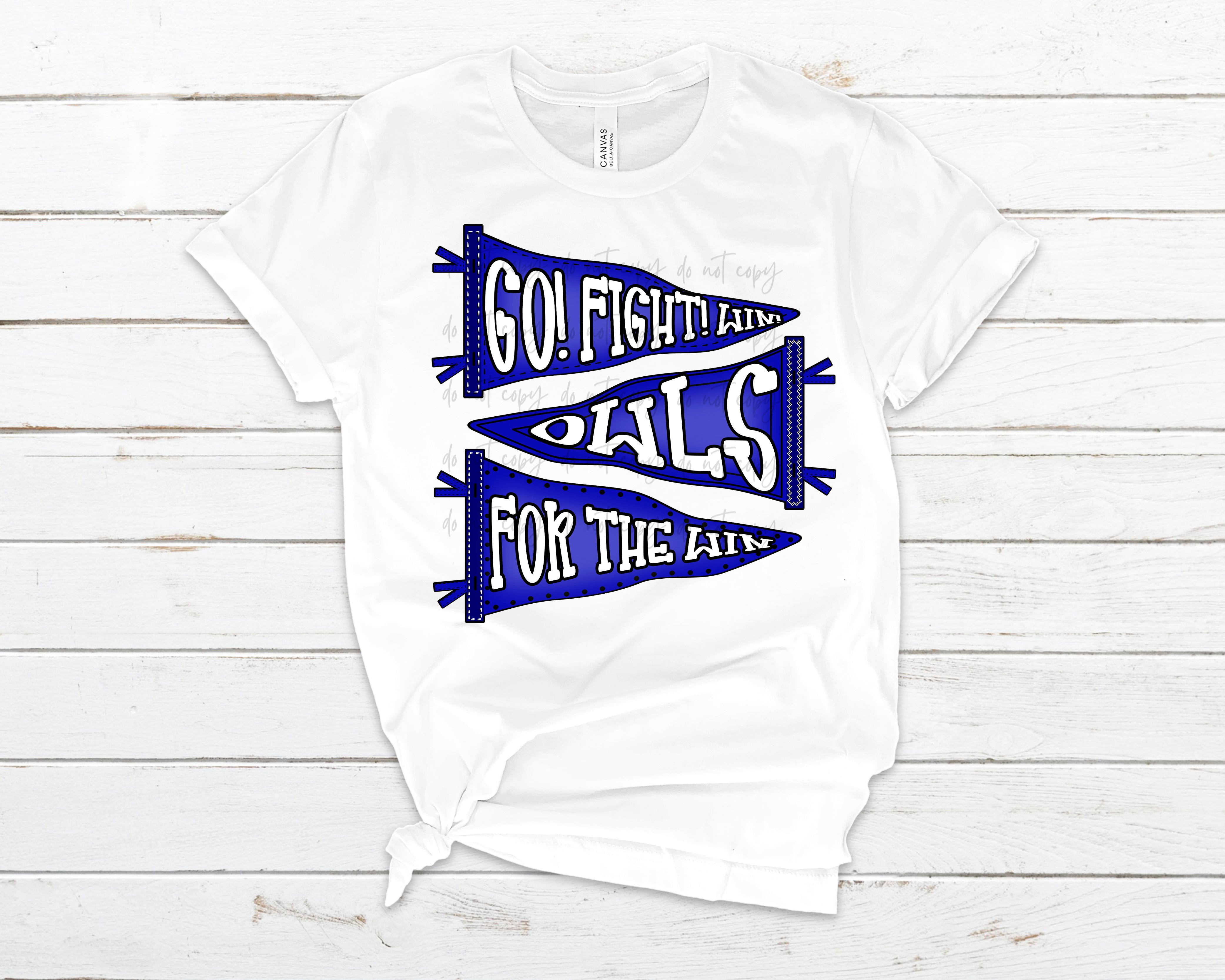 Go Fight Win Triple Pennant CUSTOMIZED DTF Transfer – Sassy Sublimation ...