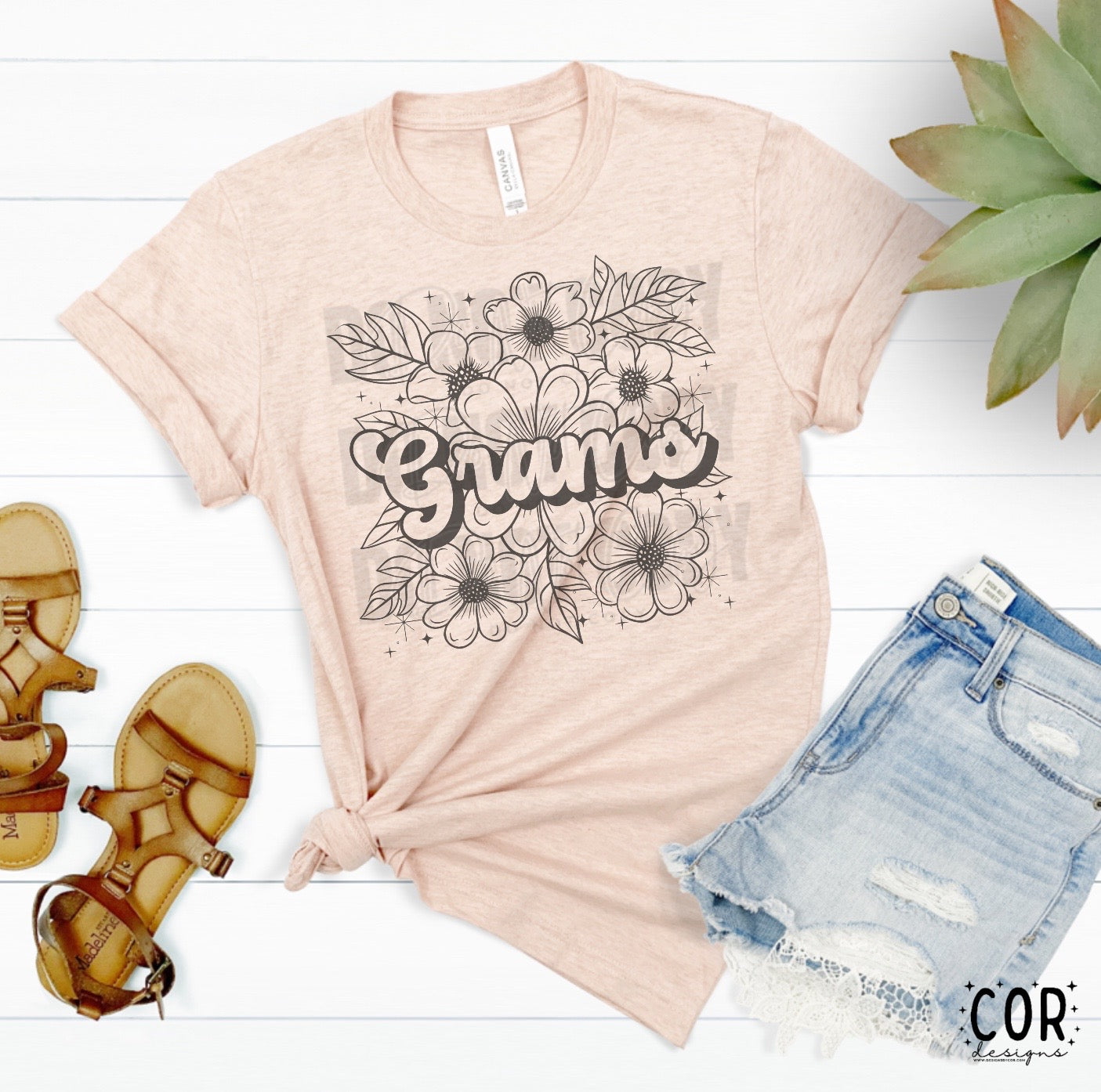 Black Floral Titles DROPDOWN TRANSFER COR – Sassy Sublimation & Screen ...