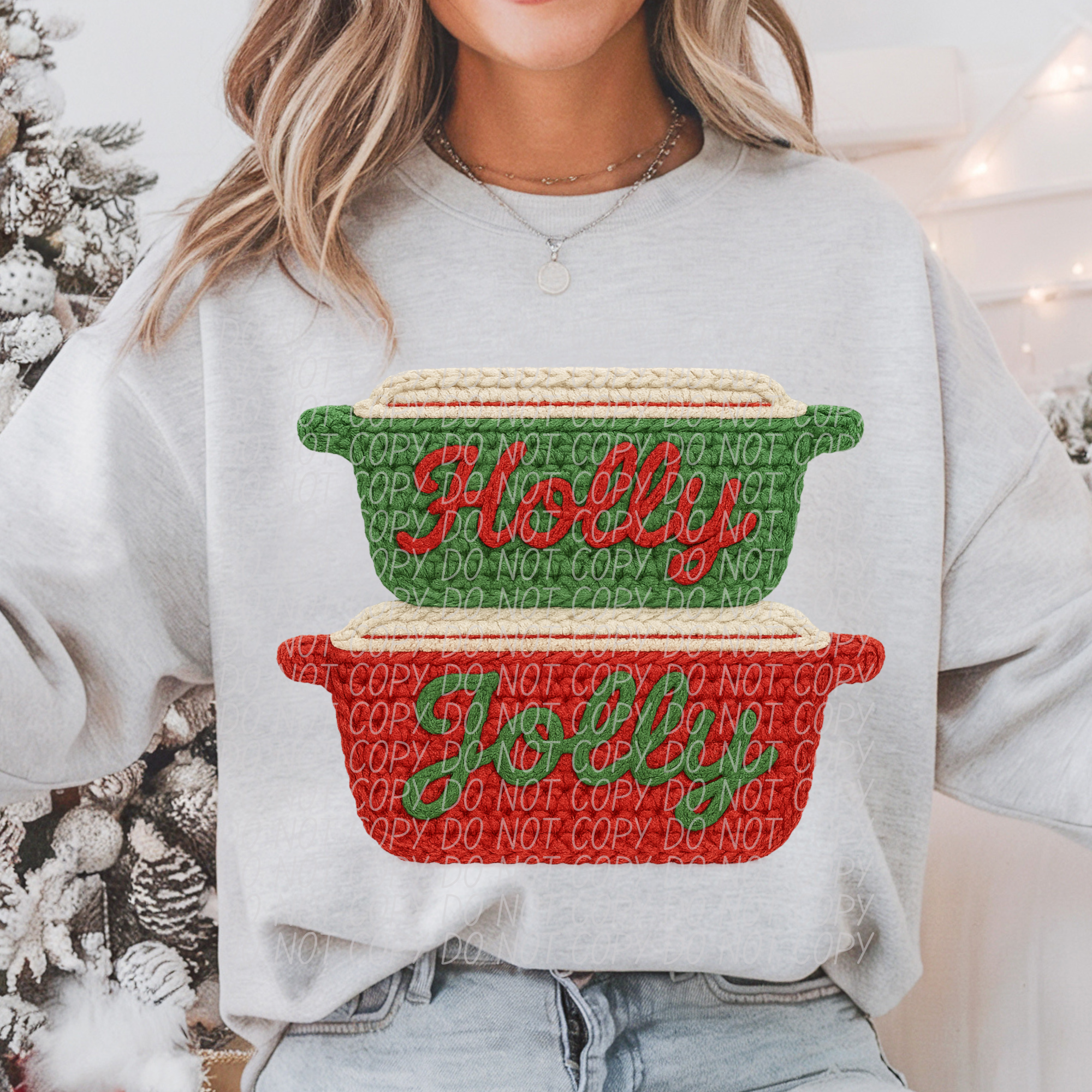 Holly Jolly Crochet TRANSFER CSD OCT 25 – Sassy Sublimation & Screen Prints