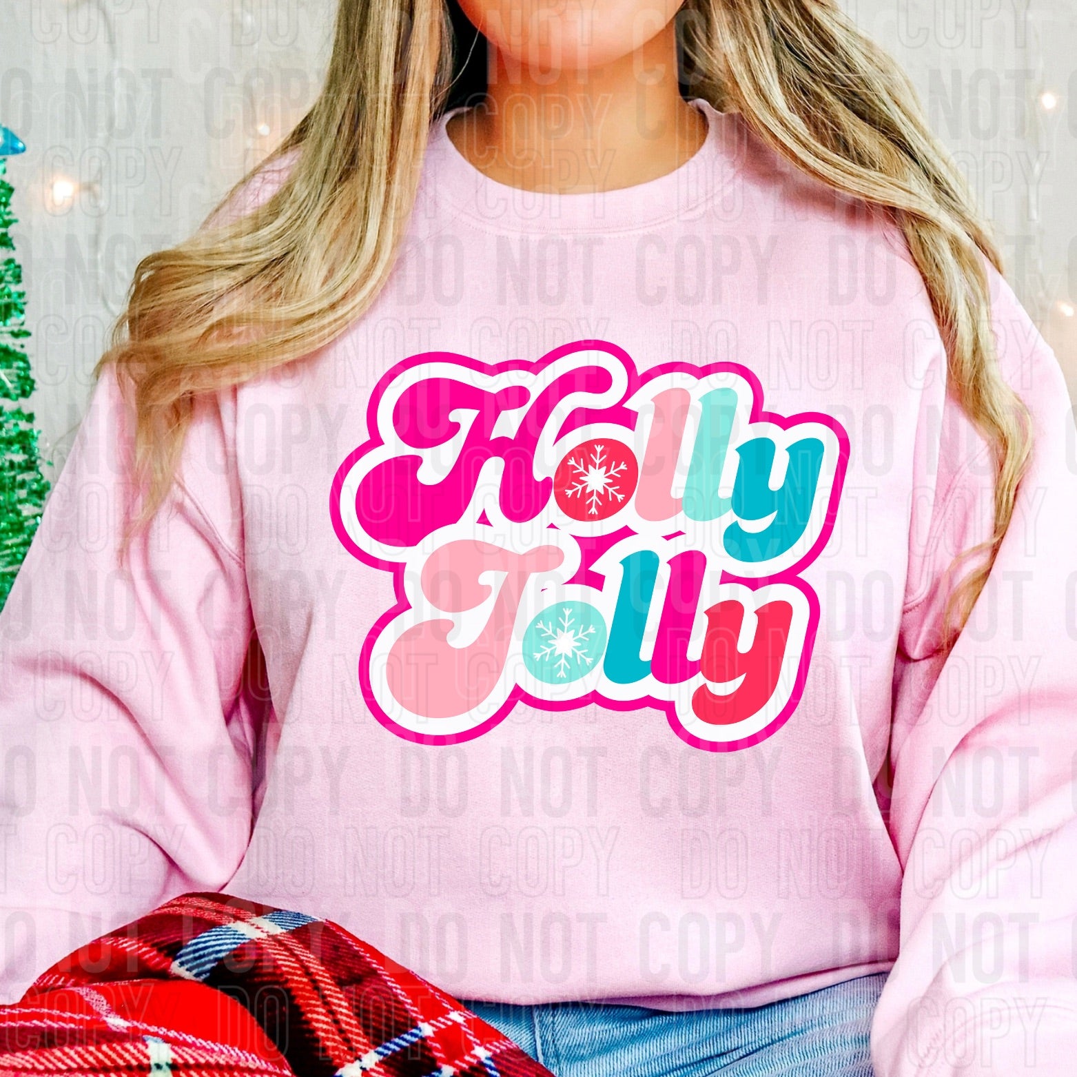 Holly Jolly Pink TRANSFER SBB – Sassy Sublimation & Screen Prints