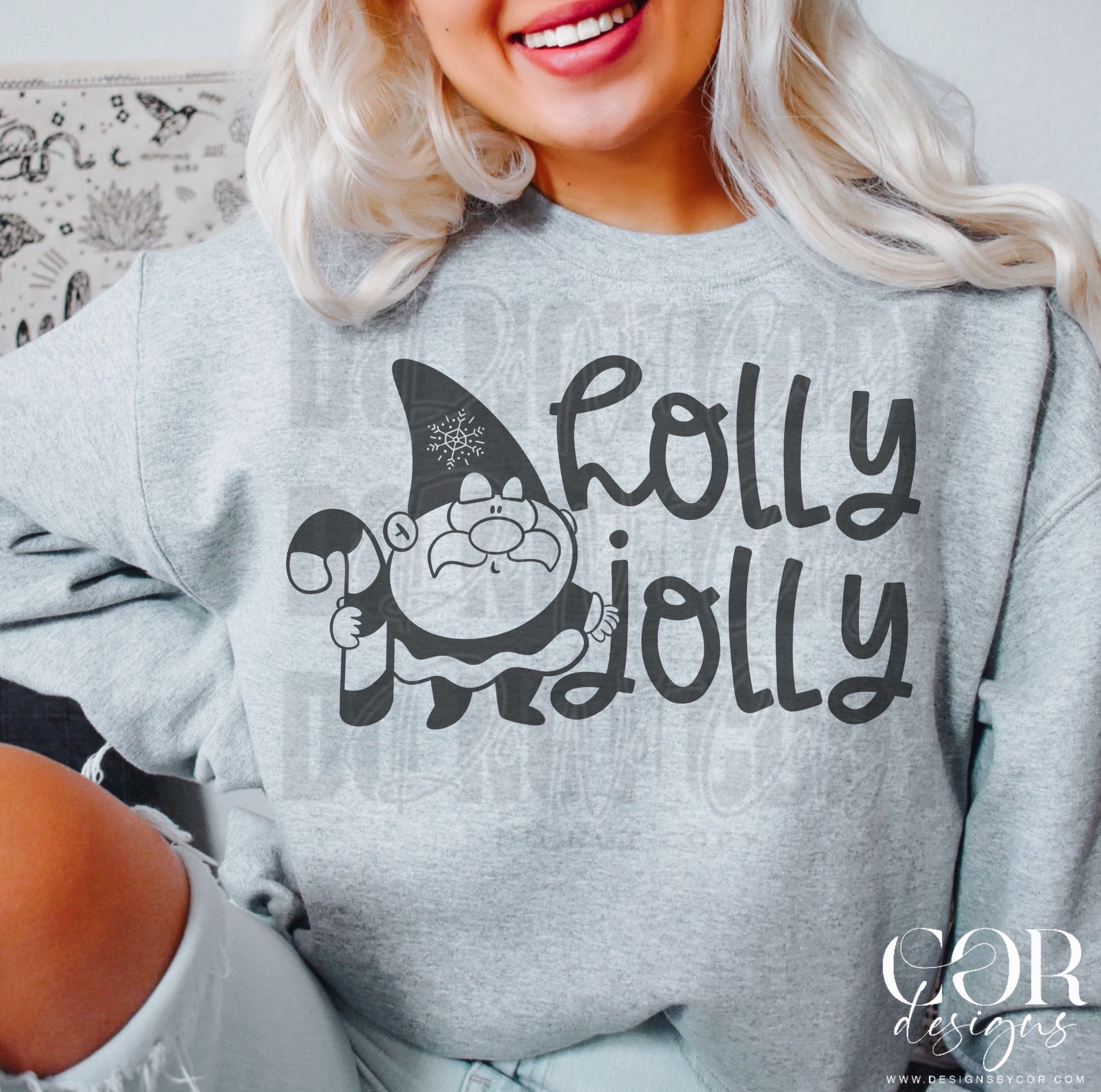 Holly Jolly Gnome Color Dropdown TRANSFER COR – Sassy Sublimation ...