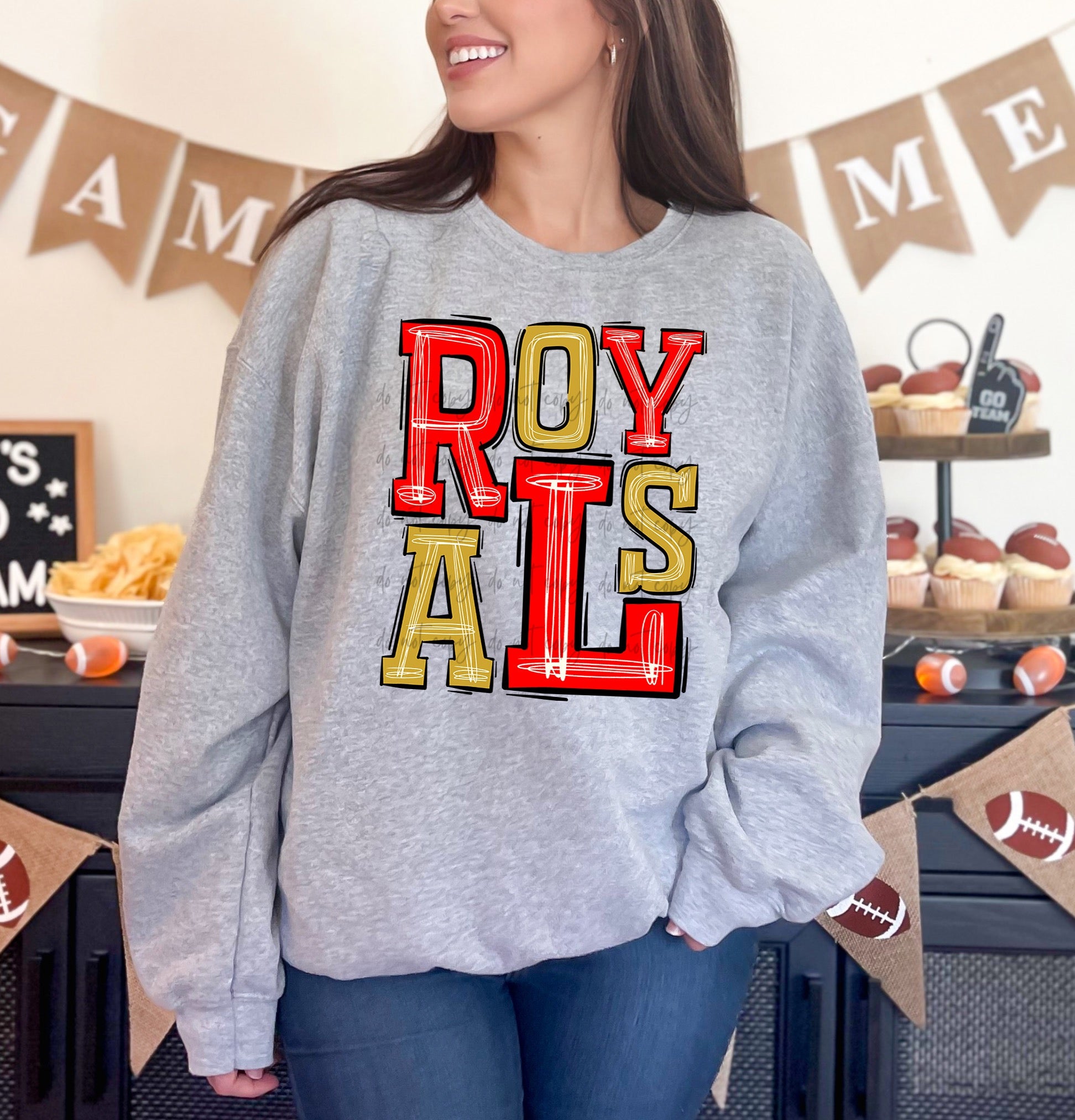 Royals Red Gold Sporty Mascot TRANSFER – Sassy Sublimation & Screen Prints