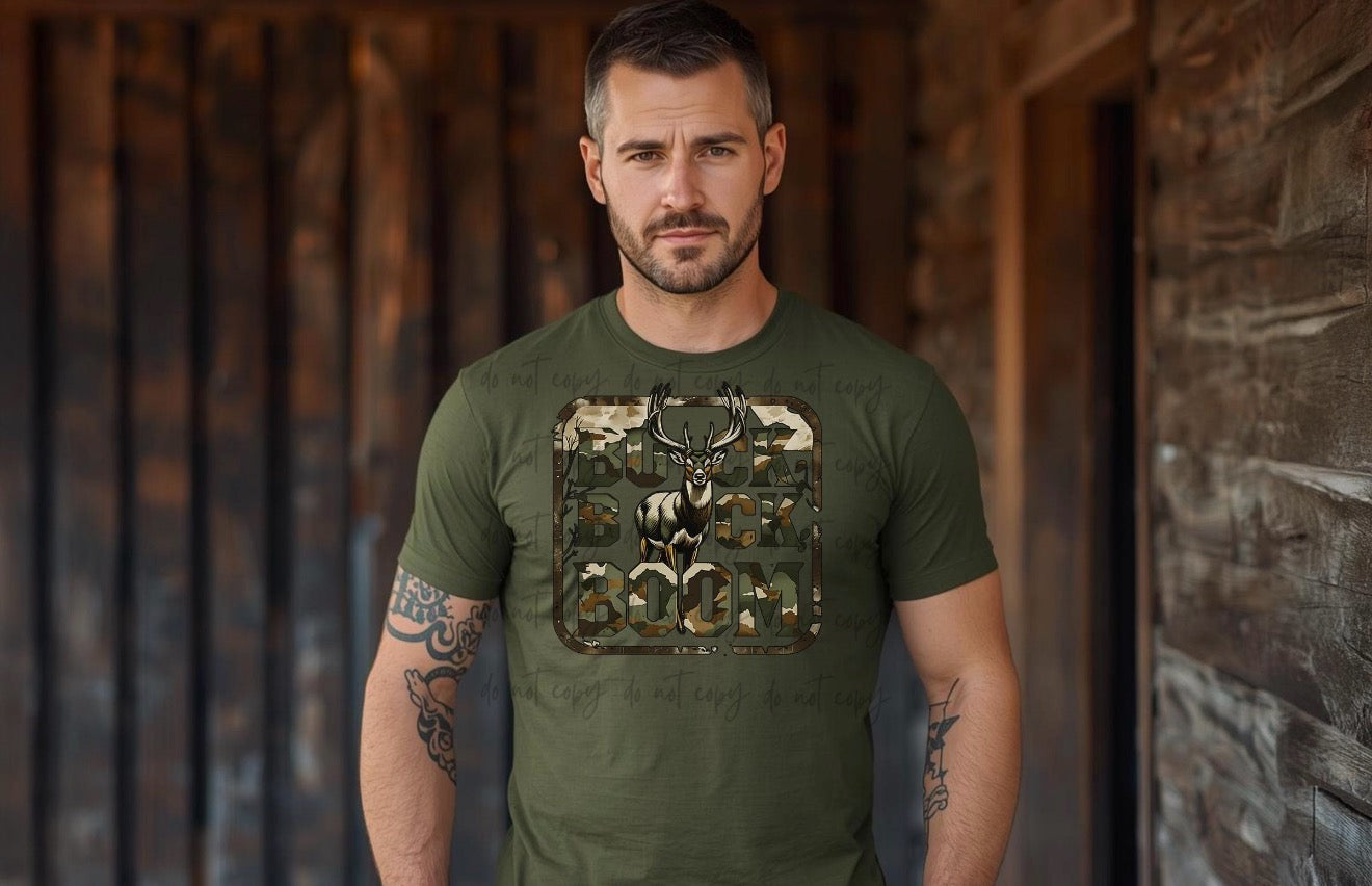 Buck Buck Boom Camo TRANSFER ET NOV 25 – Sassy Sublimation & Screen Prints