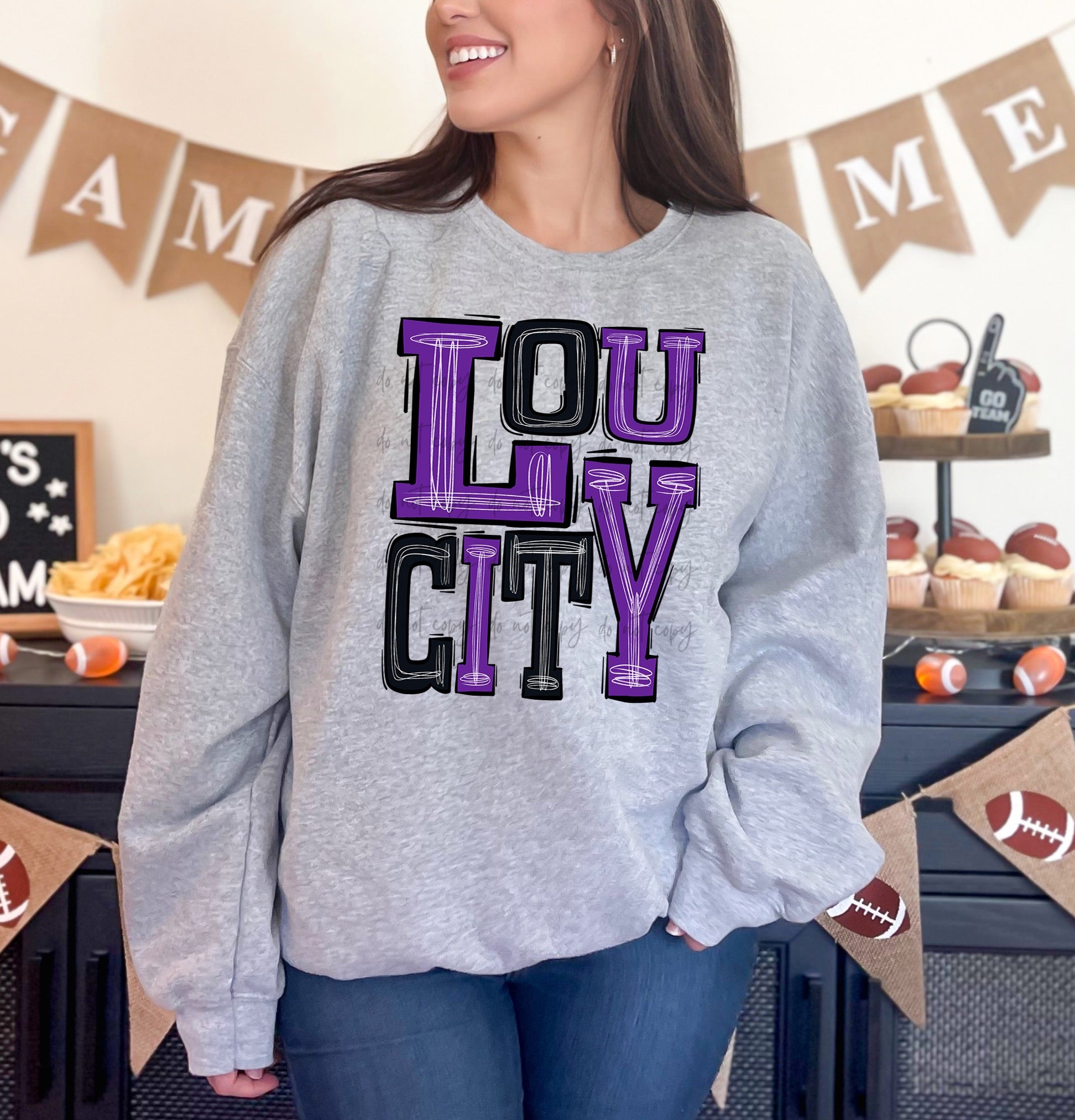 Lou City Purple Black Mascot TRANSFER – Sassy Sublimation & Screen Prints
