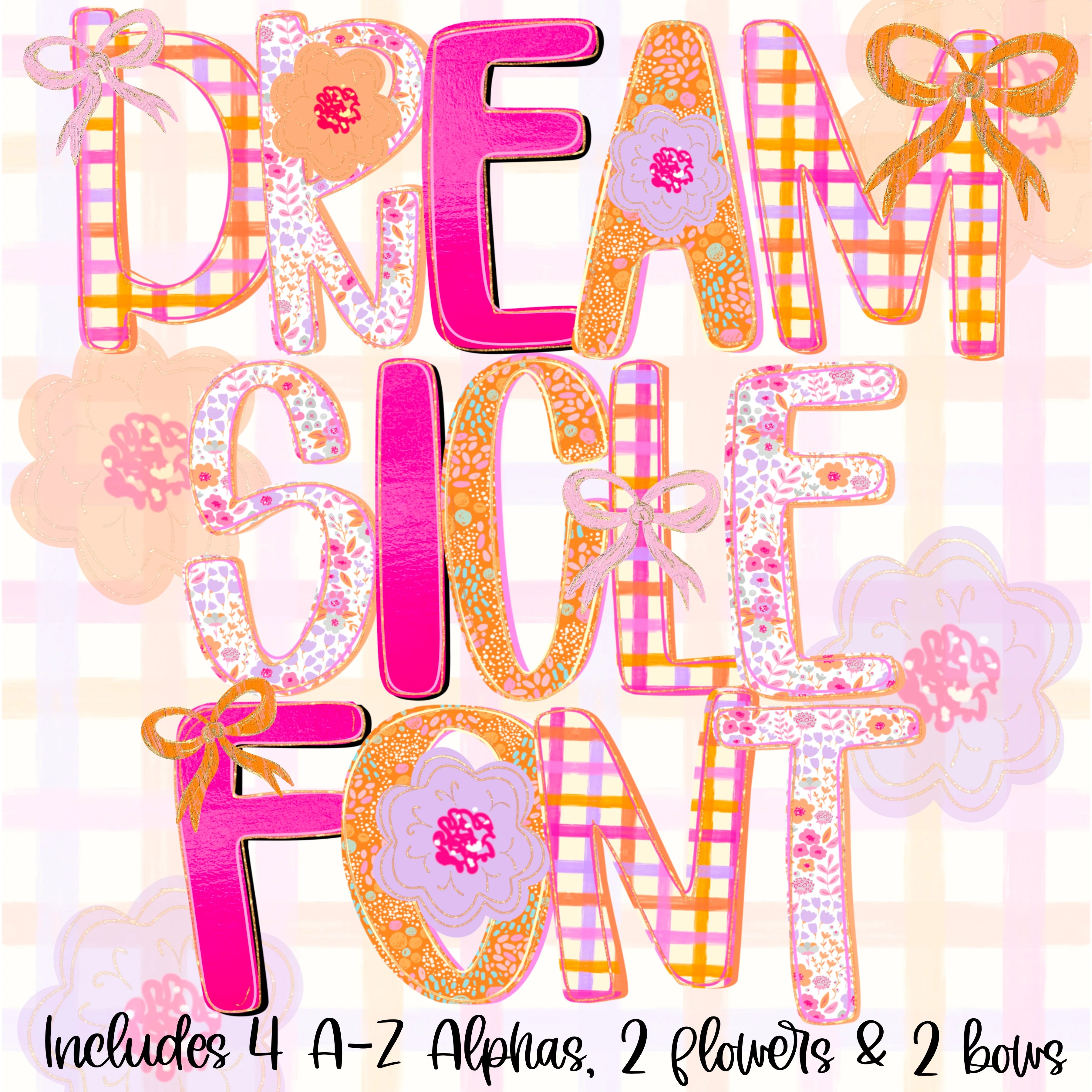 Dreamsicle Font Alpha Customized DTF Transfer – Sassy Sublimation ...