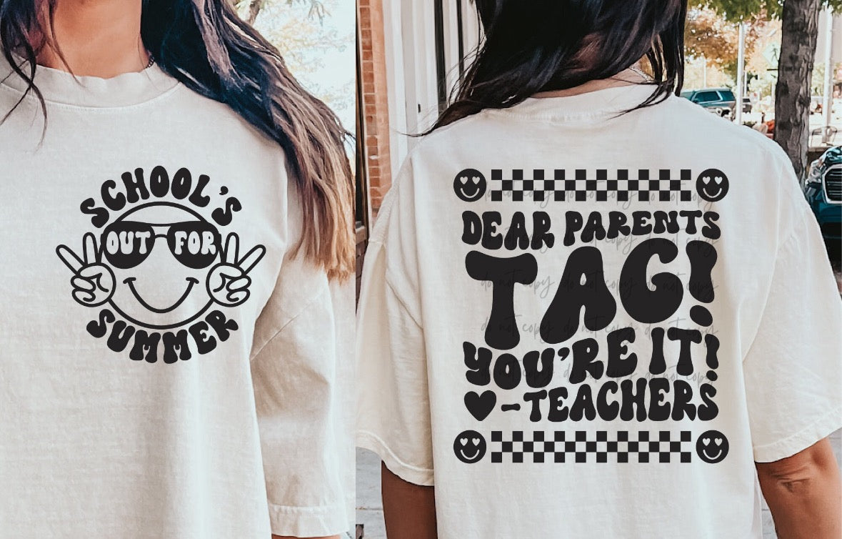 Dear Parents Tag You’re It With Pocket BLK SCREEN – Sassy Sublimation ...