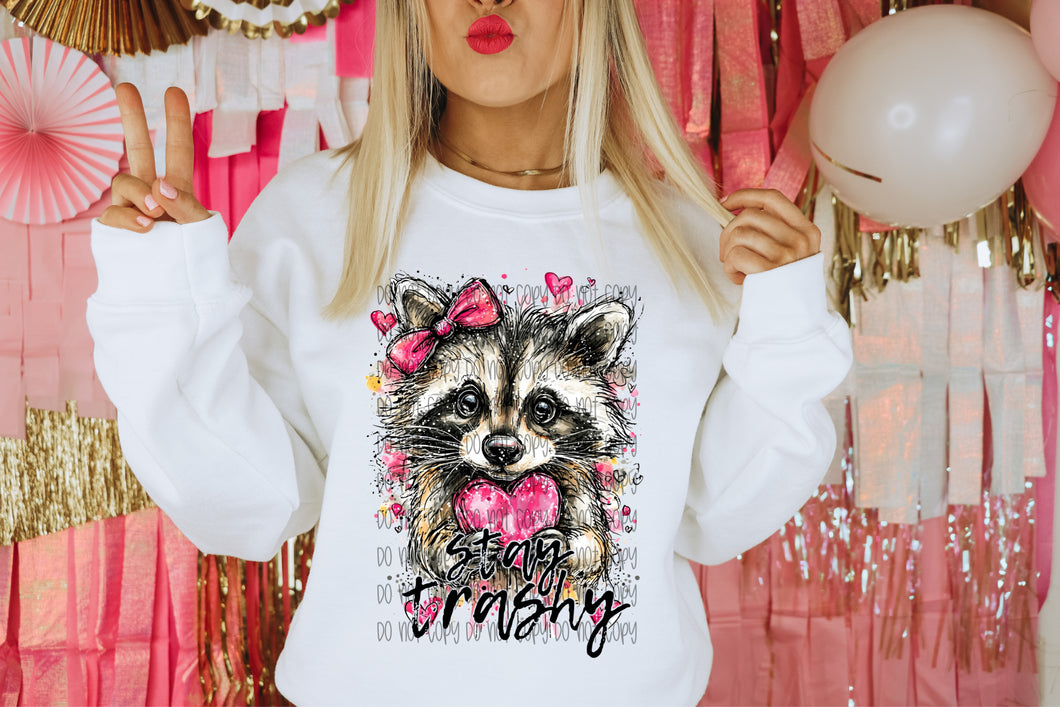 Stay Trashy Raccoon Valentine TRANSFER SSD DEC 25 – Sassy Sublimation ...