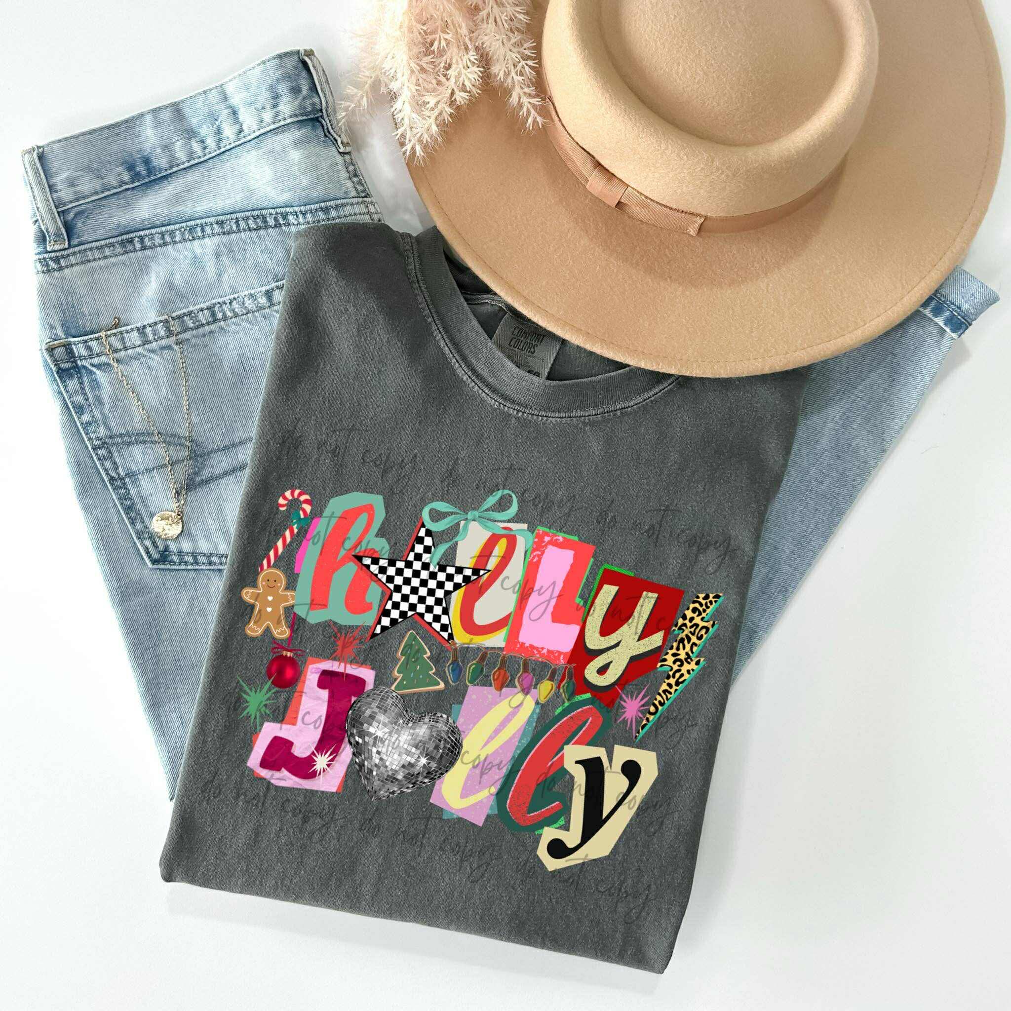 Holly Jolly Magazine Cutout TRANSFER ET NOV 25 – Sassy Sublimation ...