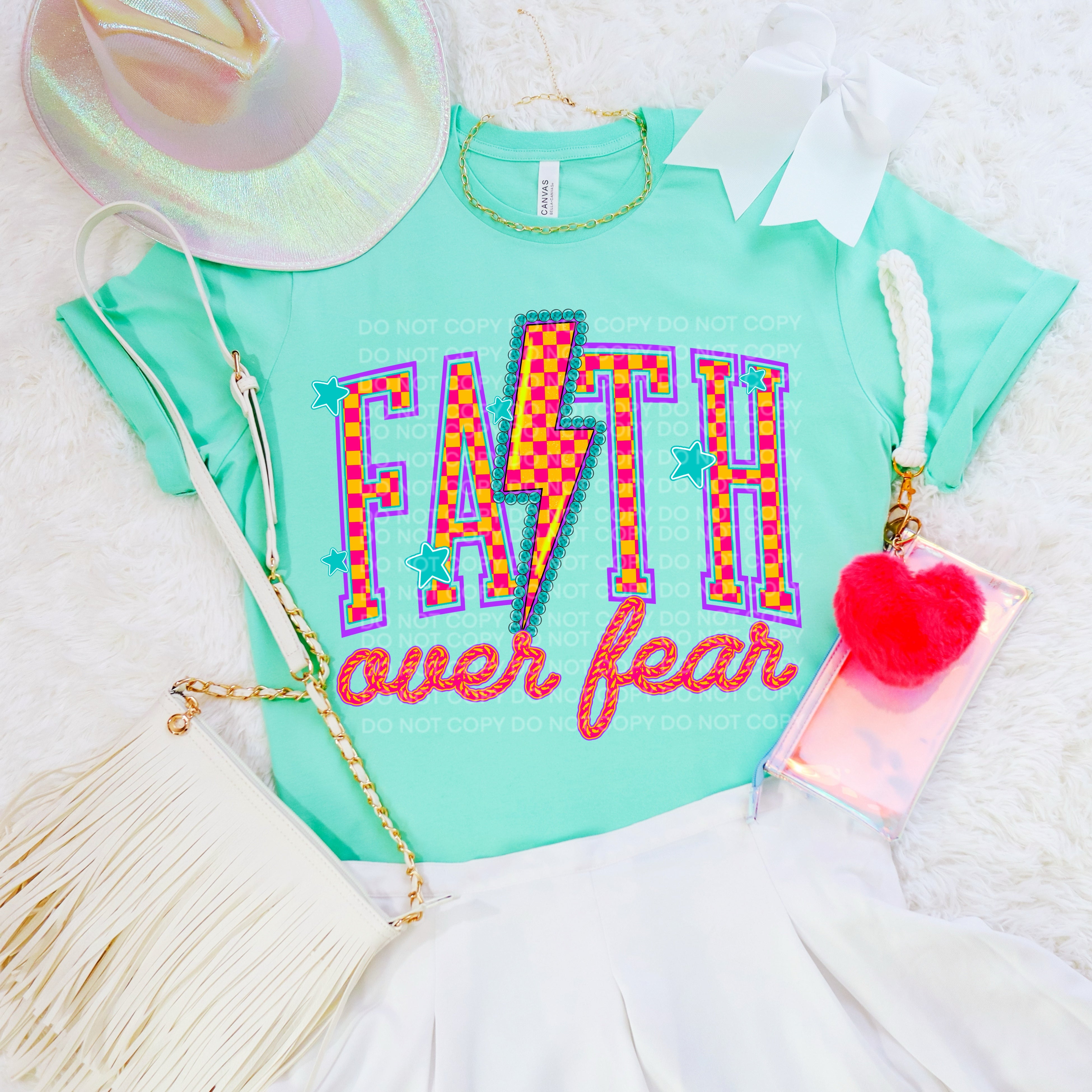 Checker Faith Over Fear TRANSFER SCG JUNE 25 – Sassy Sublimation ...