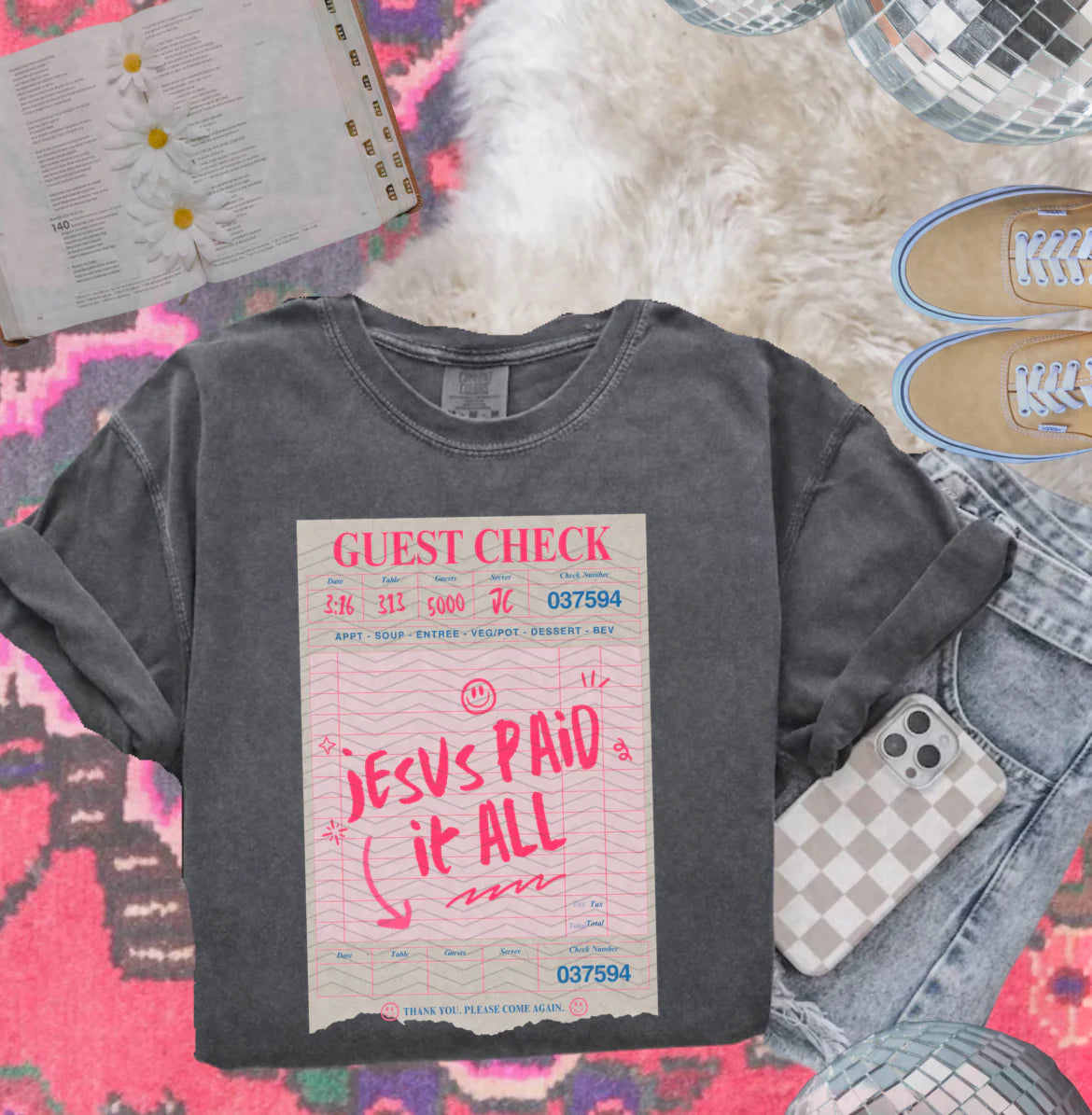 Jesus Paid It All Guest Check TRANSFER 3IB – Sassy Sublimation & Screen ...