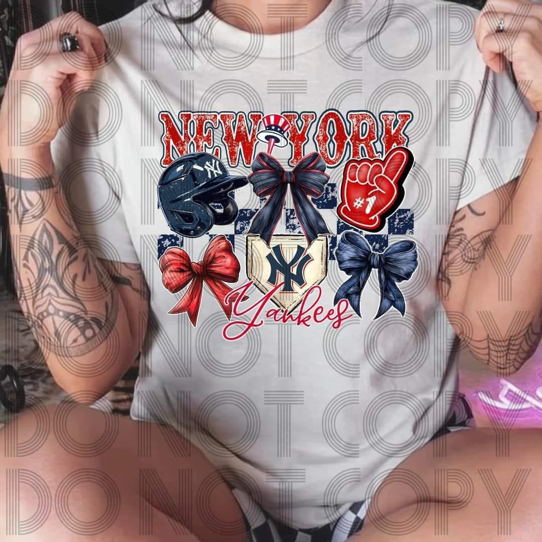 New York Bows Collage TRANSFER RNW HPE – Sassy Sublimation & Screen Prints