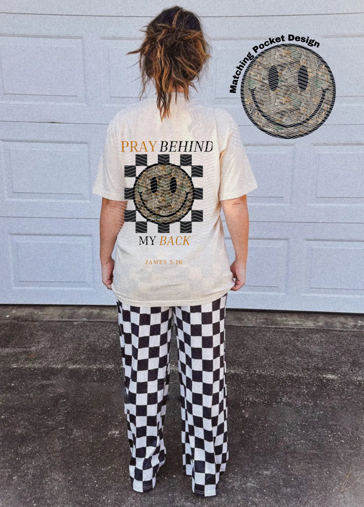 Pray Behind My Back Camo With Pocket TRANSFER 3IB – Sassy Sublimation ...