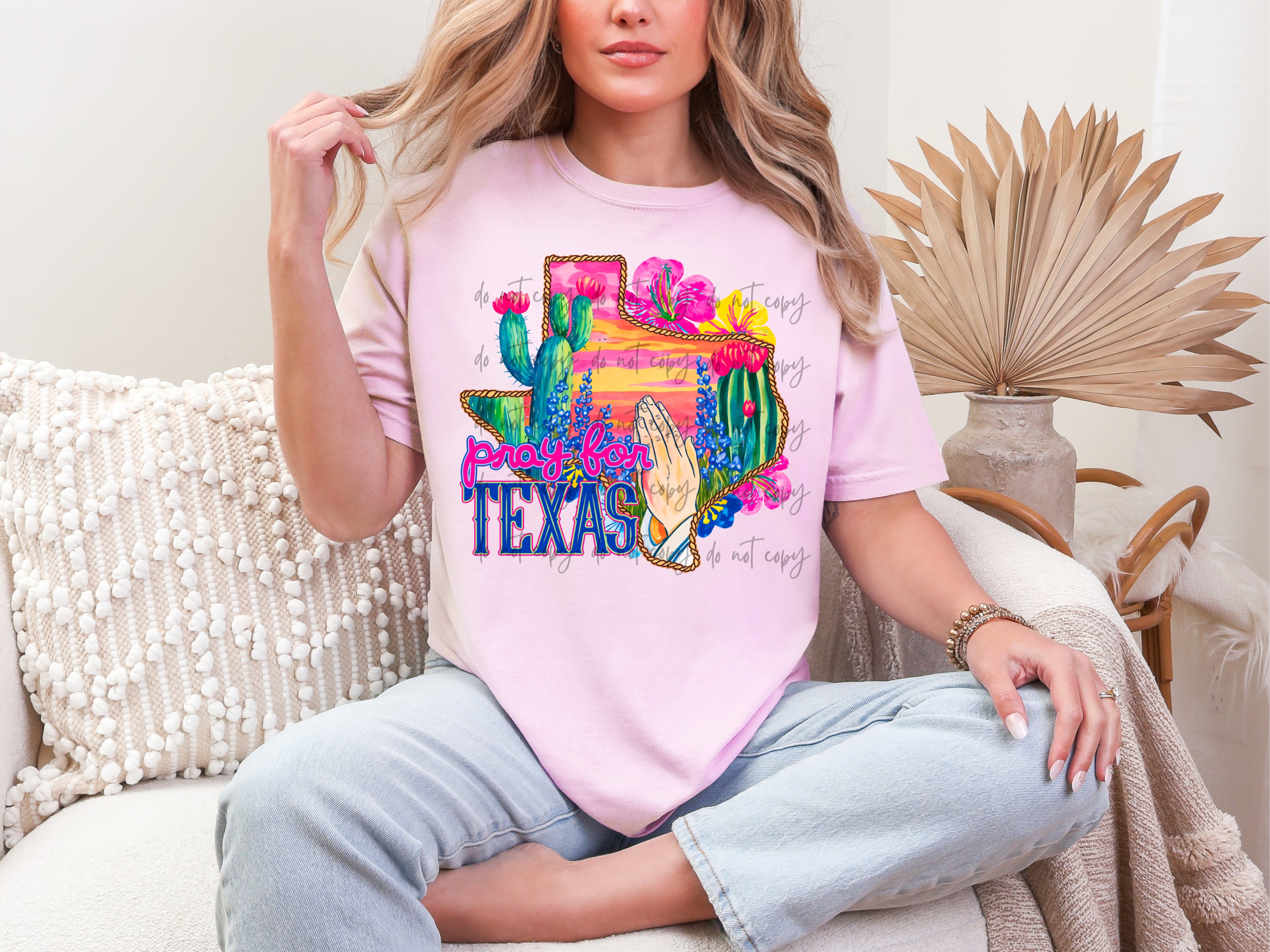 Pray For Texas Cactus Sunset TRANSFER SCG July – Sassy Sublimation ...