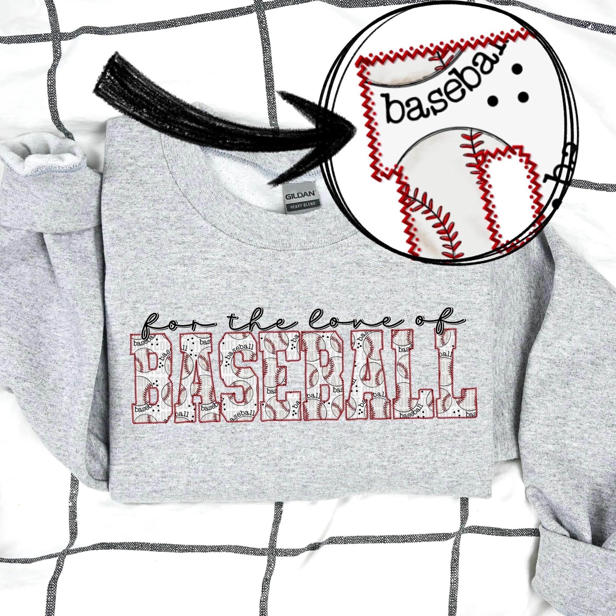 For The Love Of Baseball Stitched TRANSFER – Sassy Sublimation & Screen ...