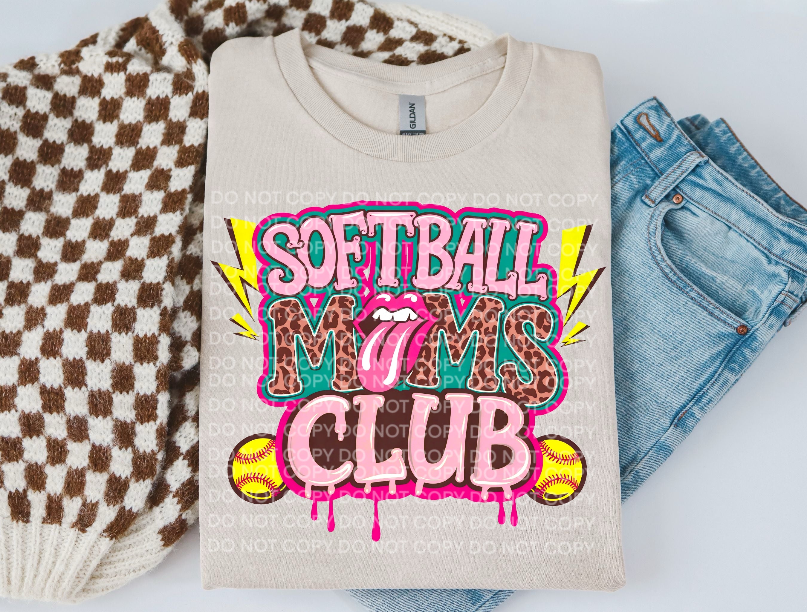 Softball Mom's Club TRANSFER SCG MAR – Sassy Sublimation & Screen Prints