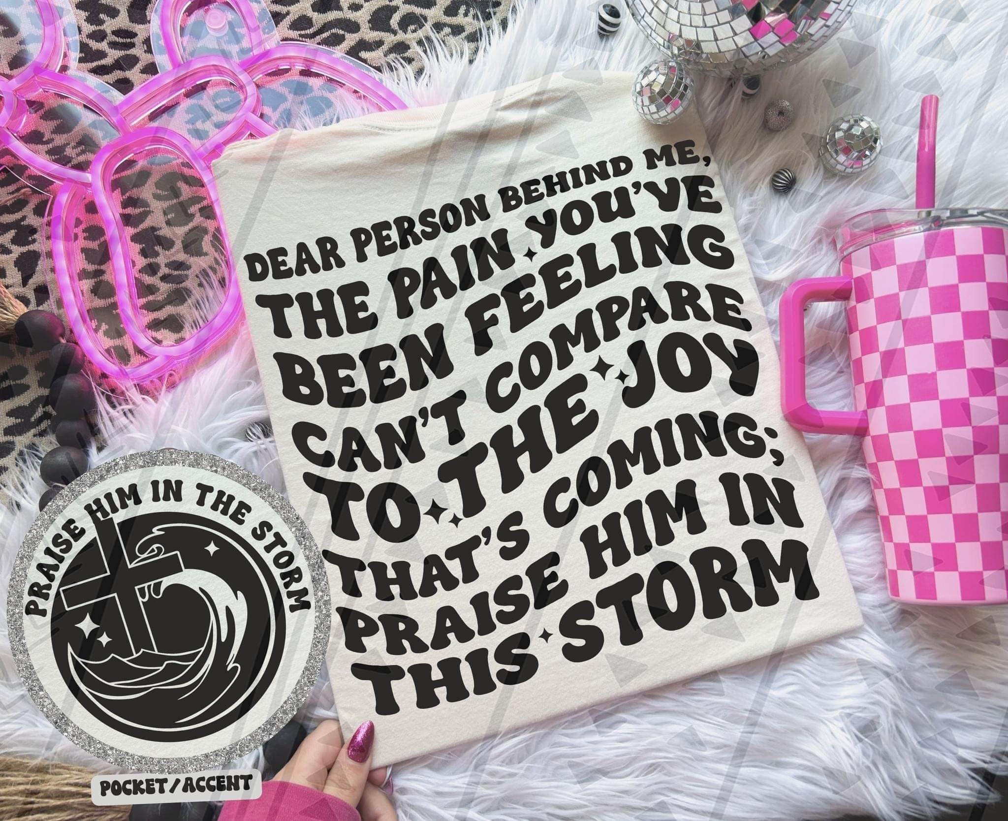 Dear Person Behind Me The Pain You’ve Been Feeling Blk With Pocket TRA ...
