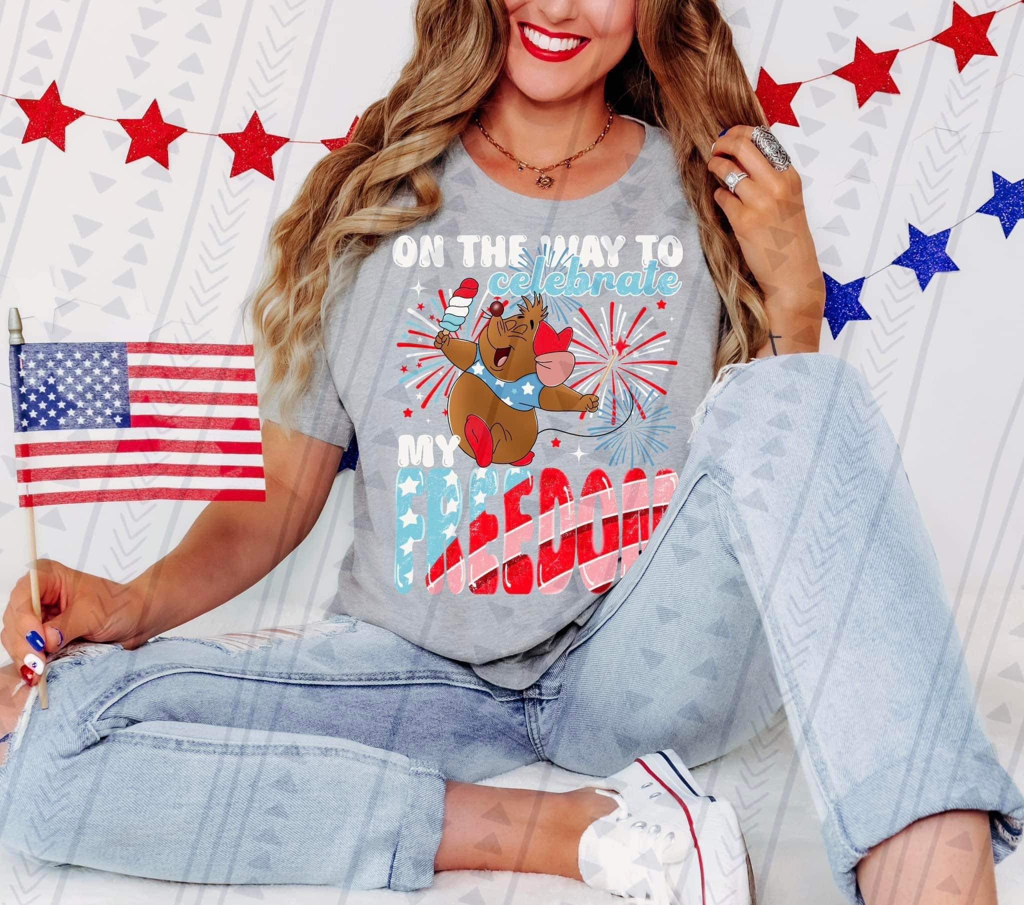 On The Way To Celebrate My Freedom Mouse TRANSFER – Sassy Sublimation ...