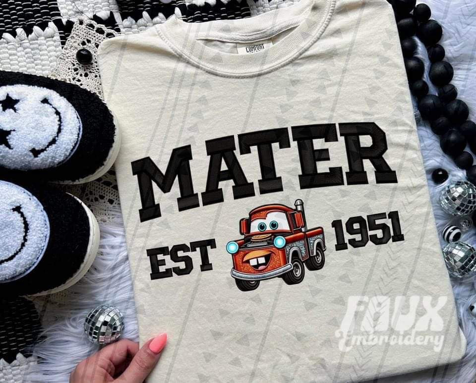 Mate Est 1951 Faux Embroidery TRANSFER – Sassy Sublimation & Screen Prints