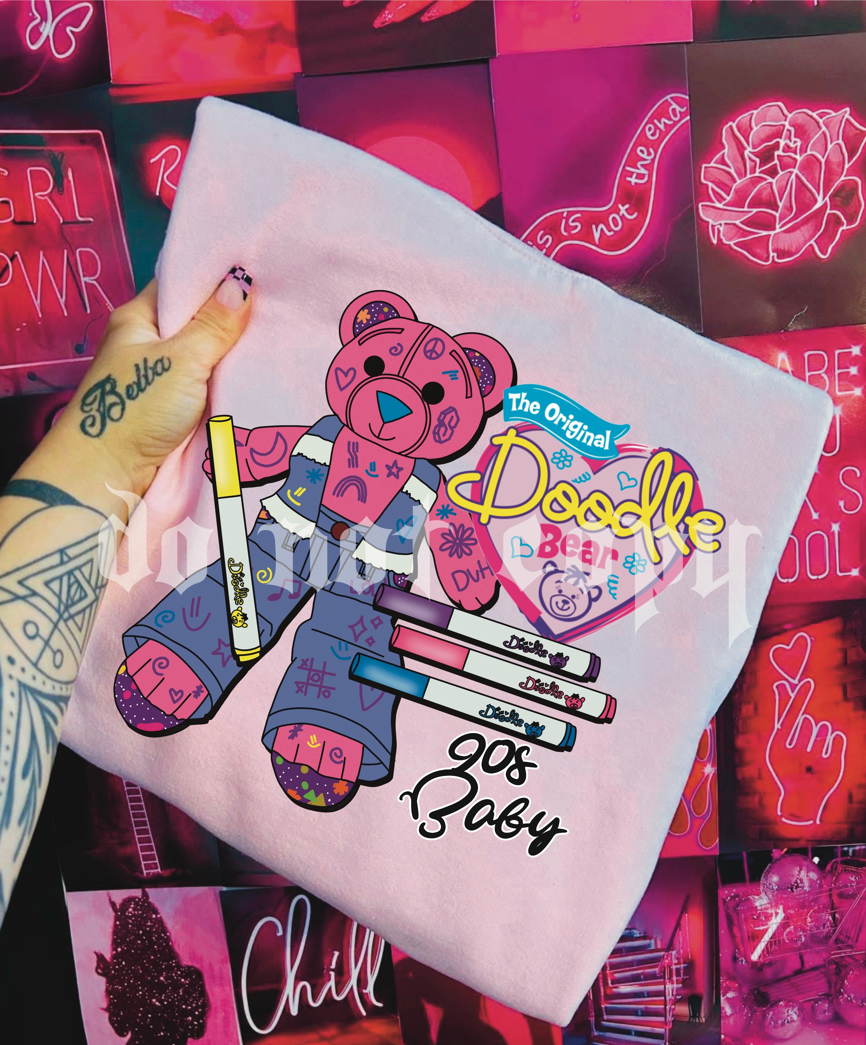 90’s Baby Do_dle Bear TRANSFER RAISING THREE THROWBACK COLLAB – Sassy ...