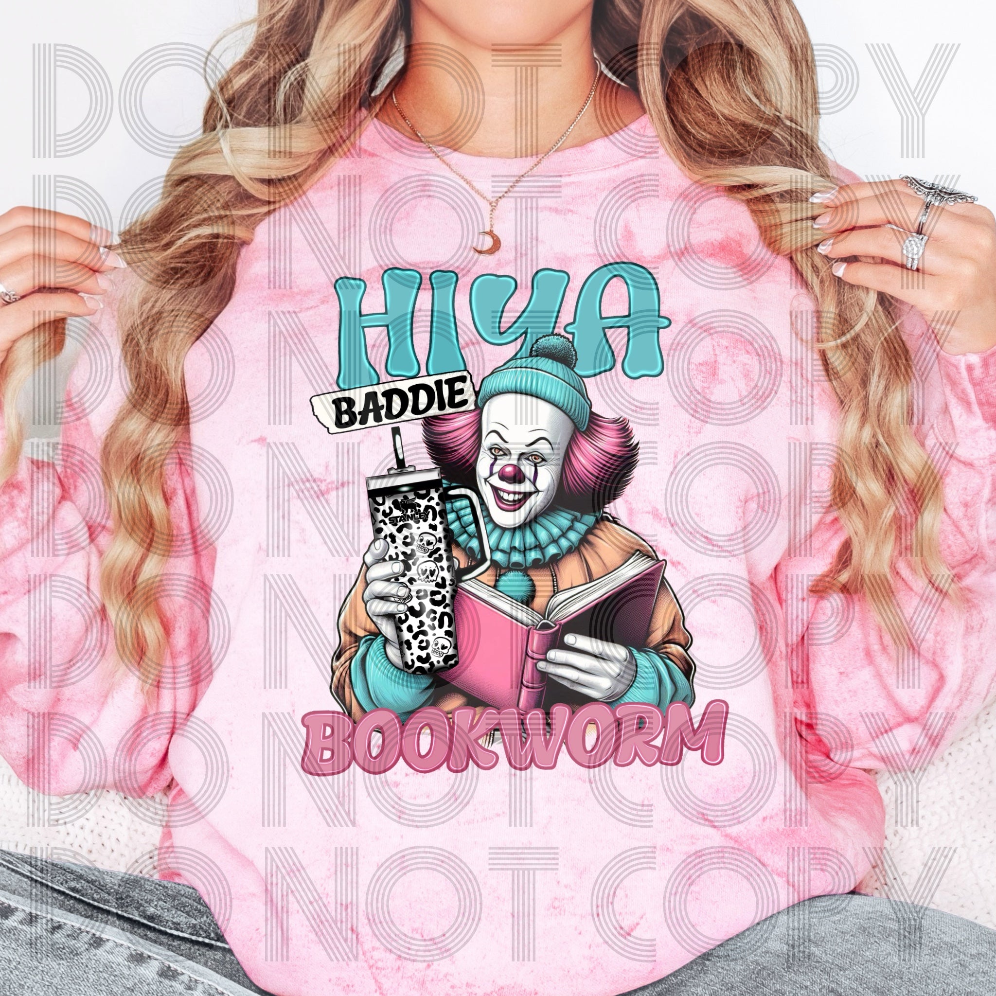 Hiya Bookworm Baddie TRANSFER RHD – Sassy Sublimation & Screen Prints