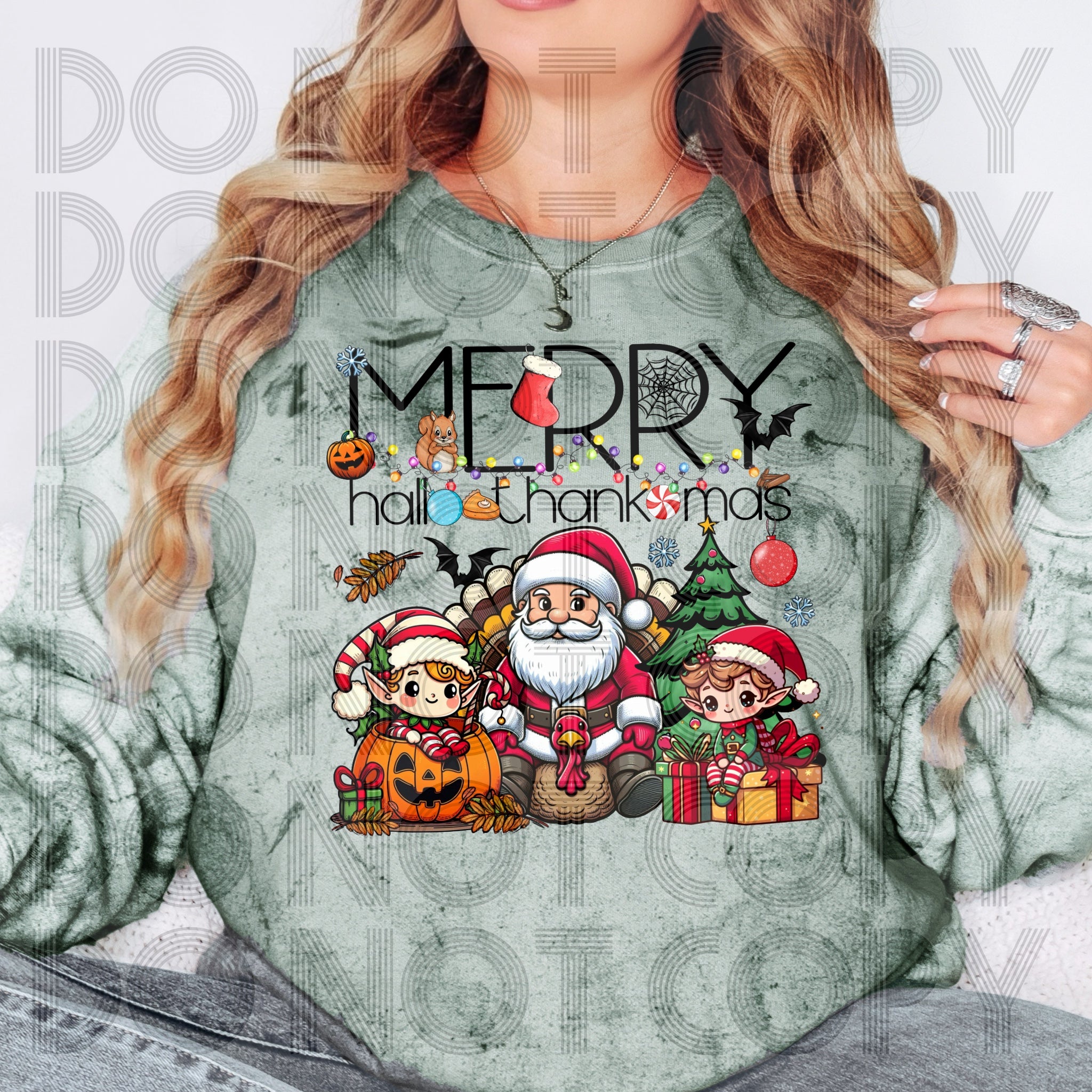 Merry Hallo Thank Mas Elves Santa TRANSFER RHD – Sassy Sublimation ...