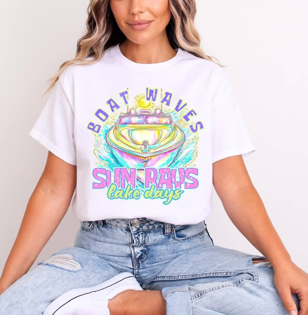 Boat Waves Pastel TRANSFER CST APR – Sassy Sublimation & Screen Prints