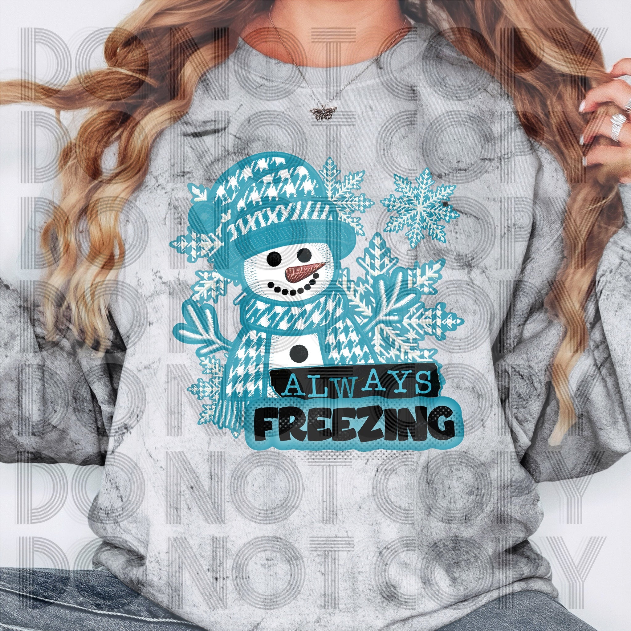 Always Freezing Snowman Blue TRANSFER RHD – Sassy Sublimation & Screen ...