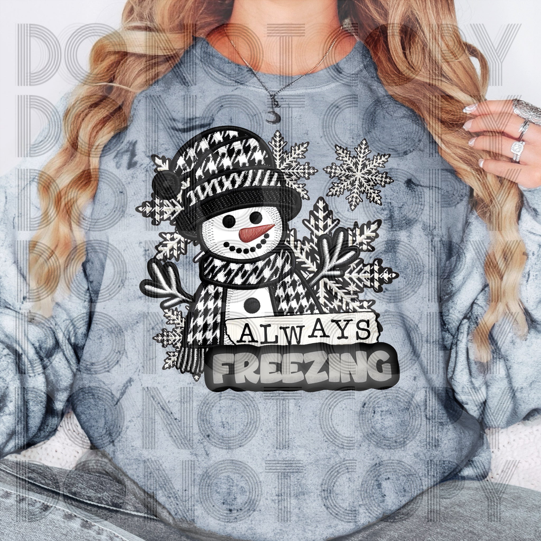 Always Freezing Snowman Black TRANSFER RHD – Sassy Sublimation & Screen ...