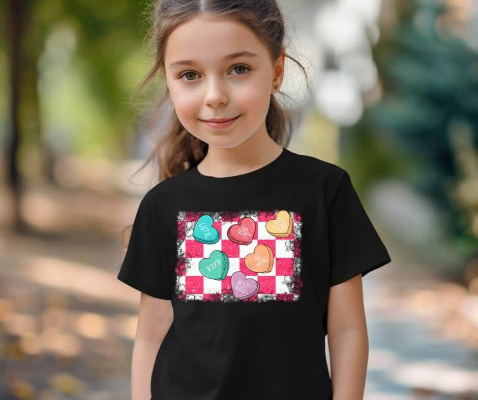 Checkered Candy Heart TRANSFER MWG JAN 25 – Sassy Sublimation & Screen ...
