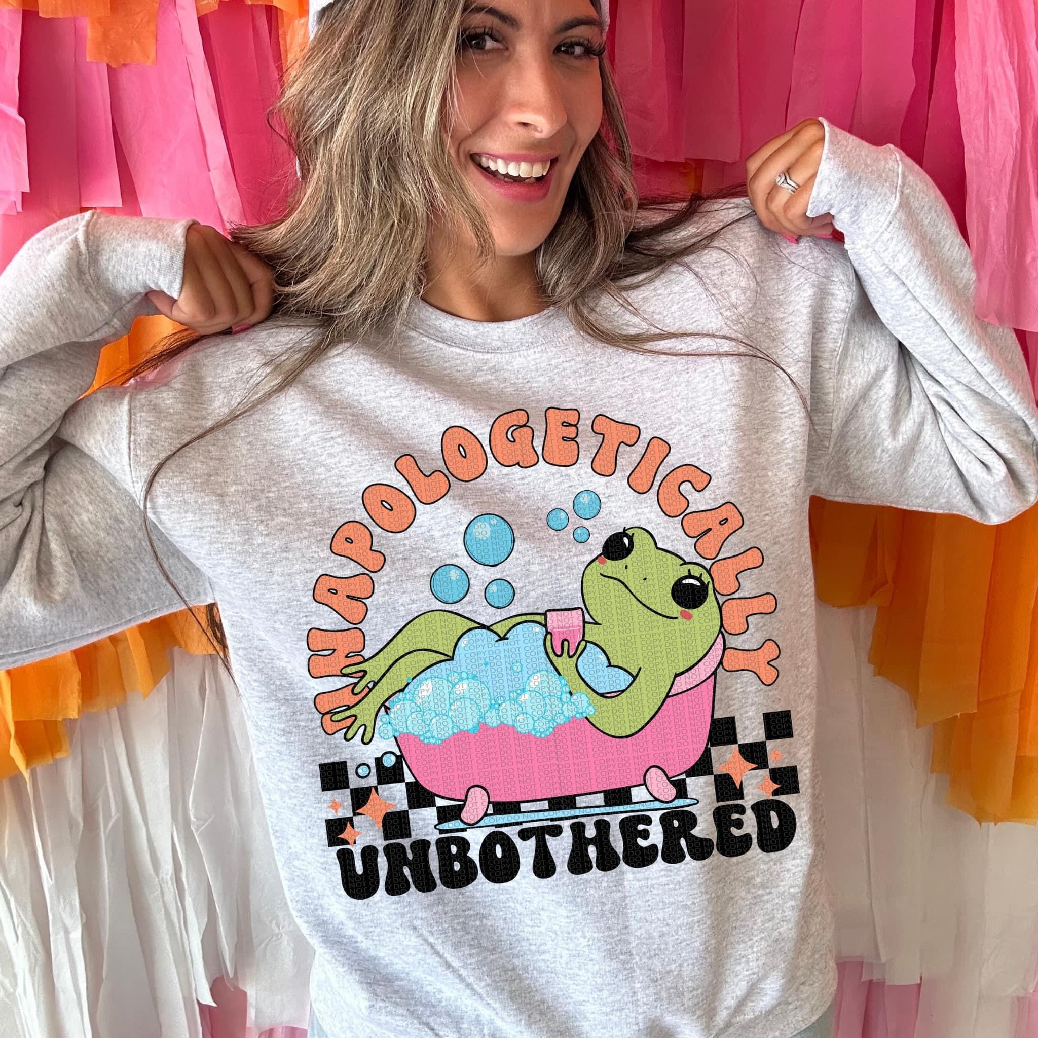 Unapologetically Unbothered Check Frog TRANSFER HMWK – Sassy ...